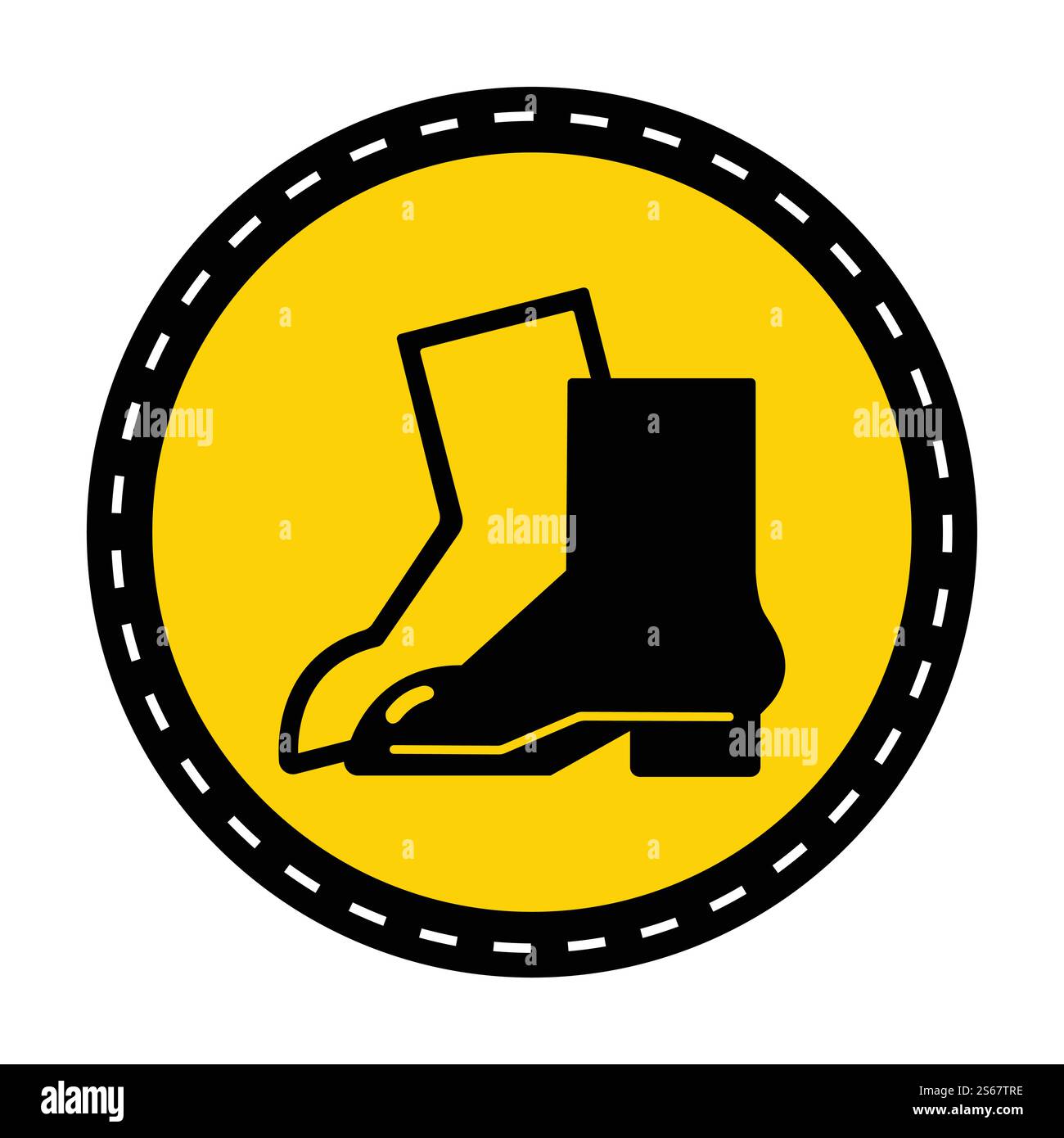 Symbol Wear Foot Protection sign on white background,Vector ...