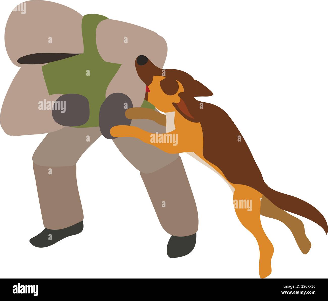 Dog attack enemy training icon. Isometric of dog attack enemy training ...