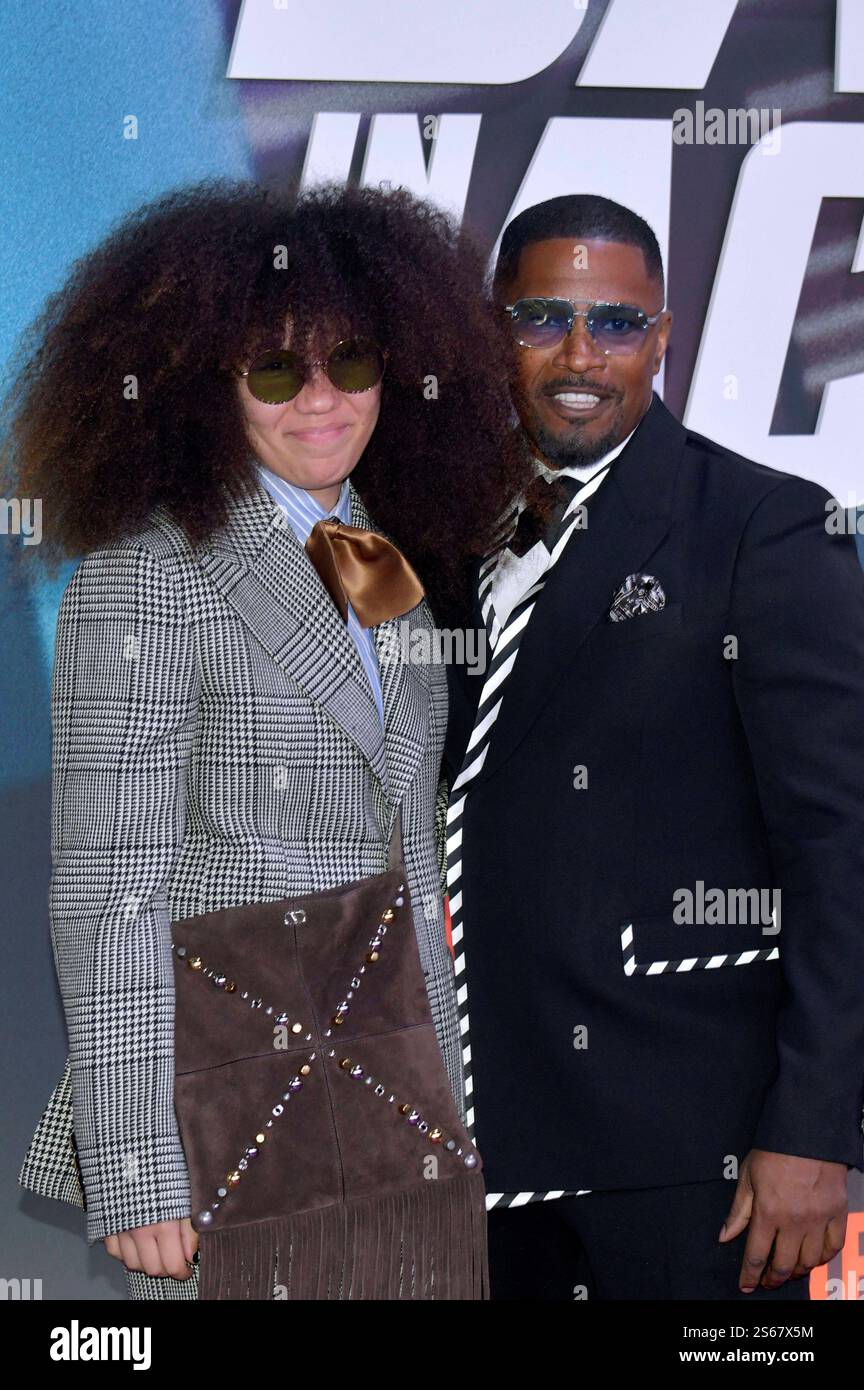 Jamie Foxx mit Tochter Annalise Bishop beim Screening des Netflix Films ...