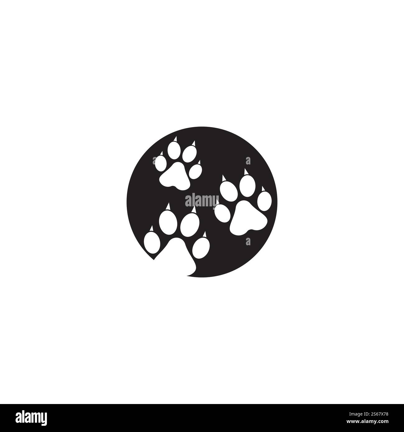 Dog paw vector footprint icon logo symbol graphic illustration Stock ...