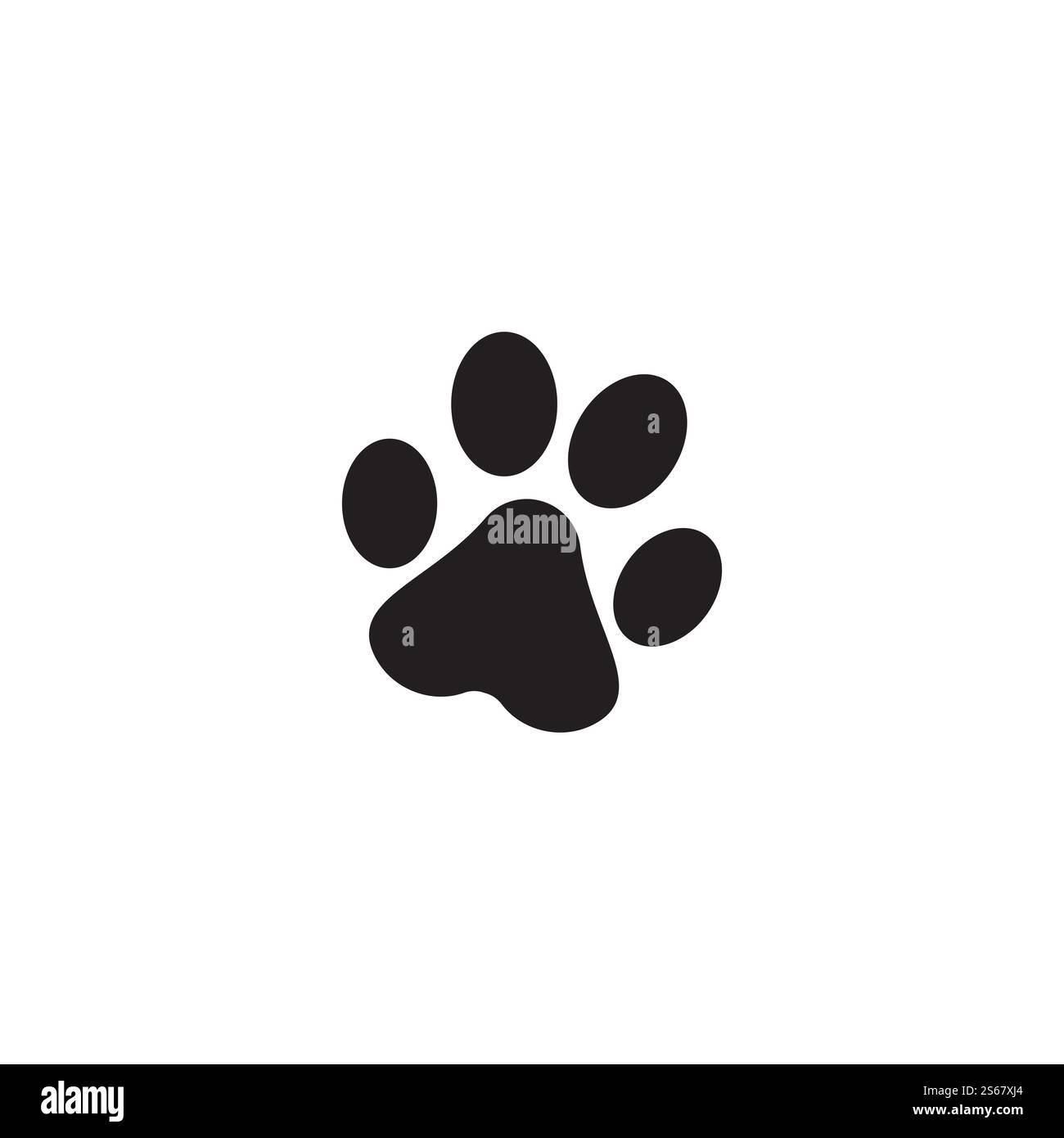 Dog paw vector footprint icon logo symbol graphic illustration Stock ...