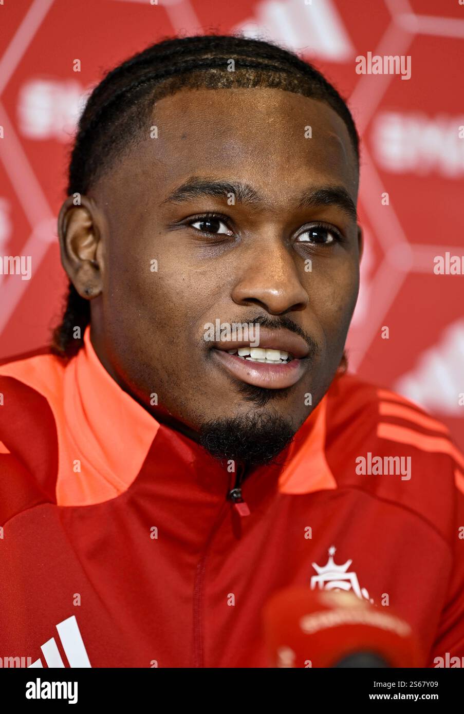 Liege, Belgium. 16th Jan, 2025. Standard's new player Ibrahim Karamoko ...
