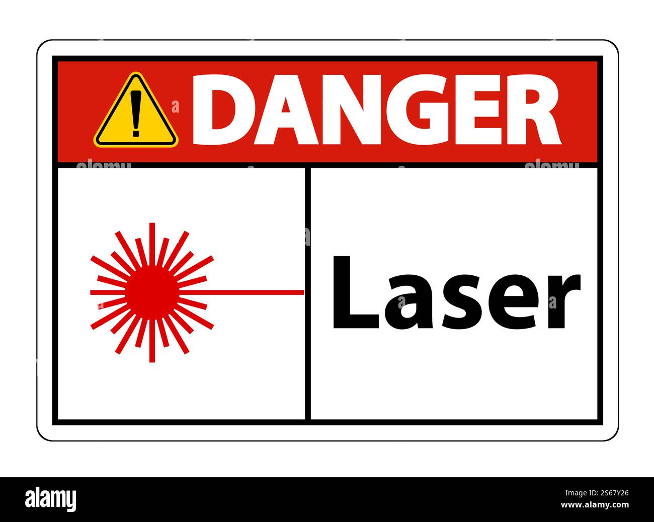 Danger Laser Symbol Sign Symbol Sign Isolate on transparent Background ...