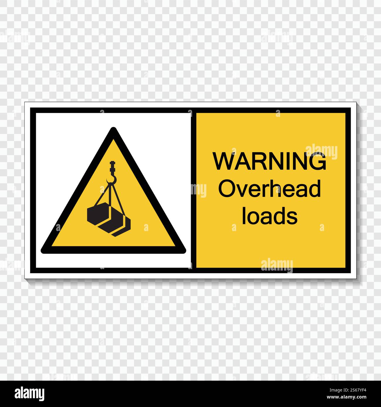 symbol warning overhead loads Sign on transparent background,vector ...