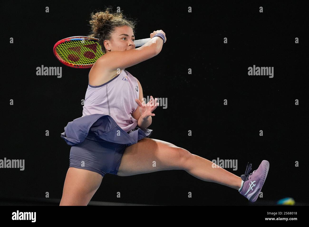 Jasmine Paolini of Italy plays a forehand return to Renata Zarazua of ...