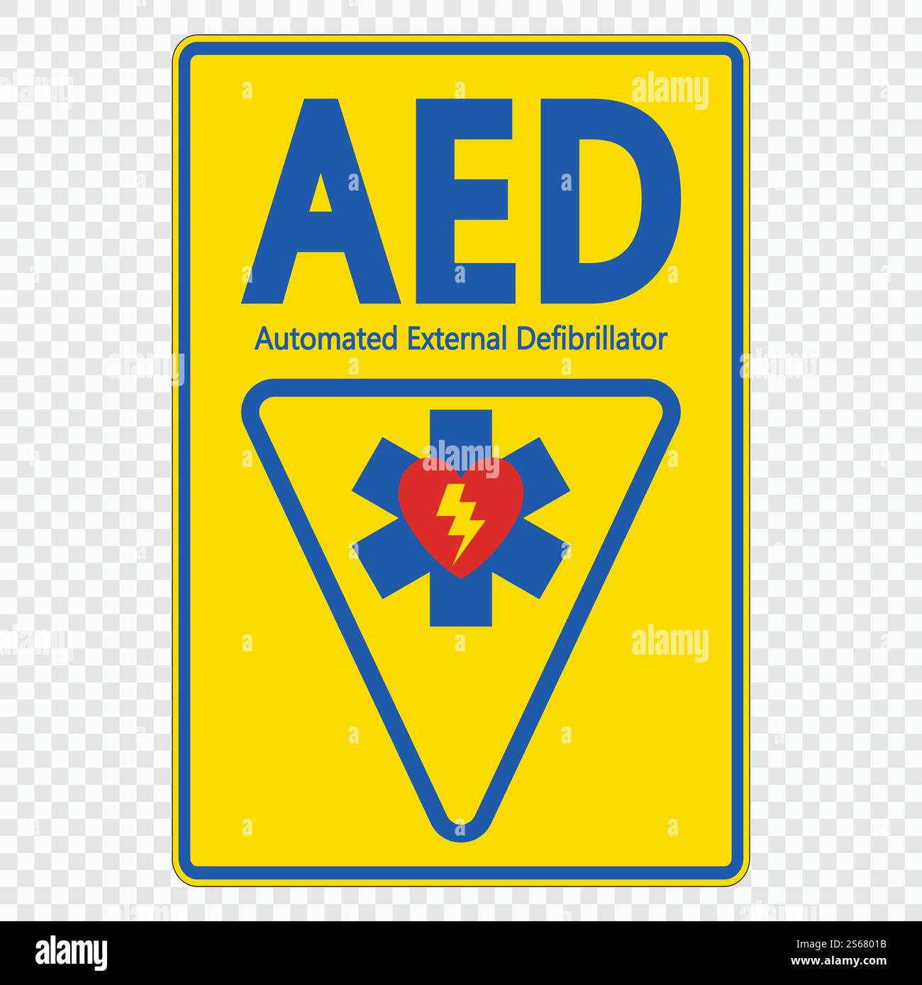 Symbol AED Sign label on transparent background,vector illustration ...