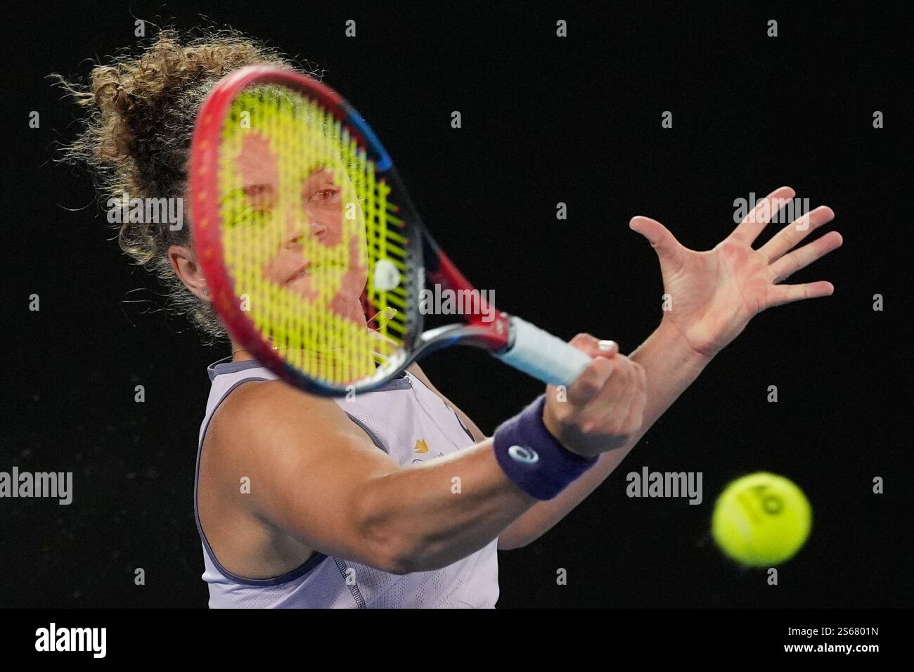 Jasmine Paolini of Italy plays a forehand return to Renata Zarazua of ...