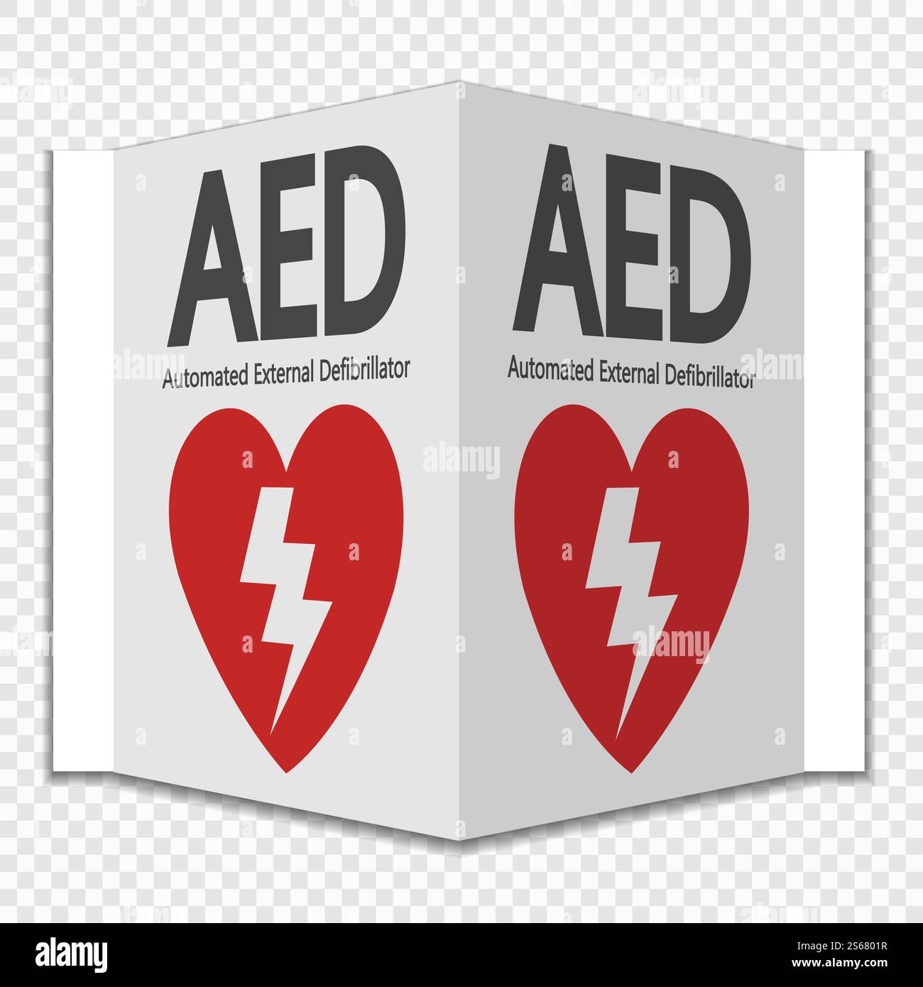 Symbol AED Sign label on transparent background,vector illustration ...