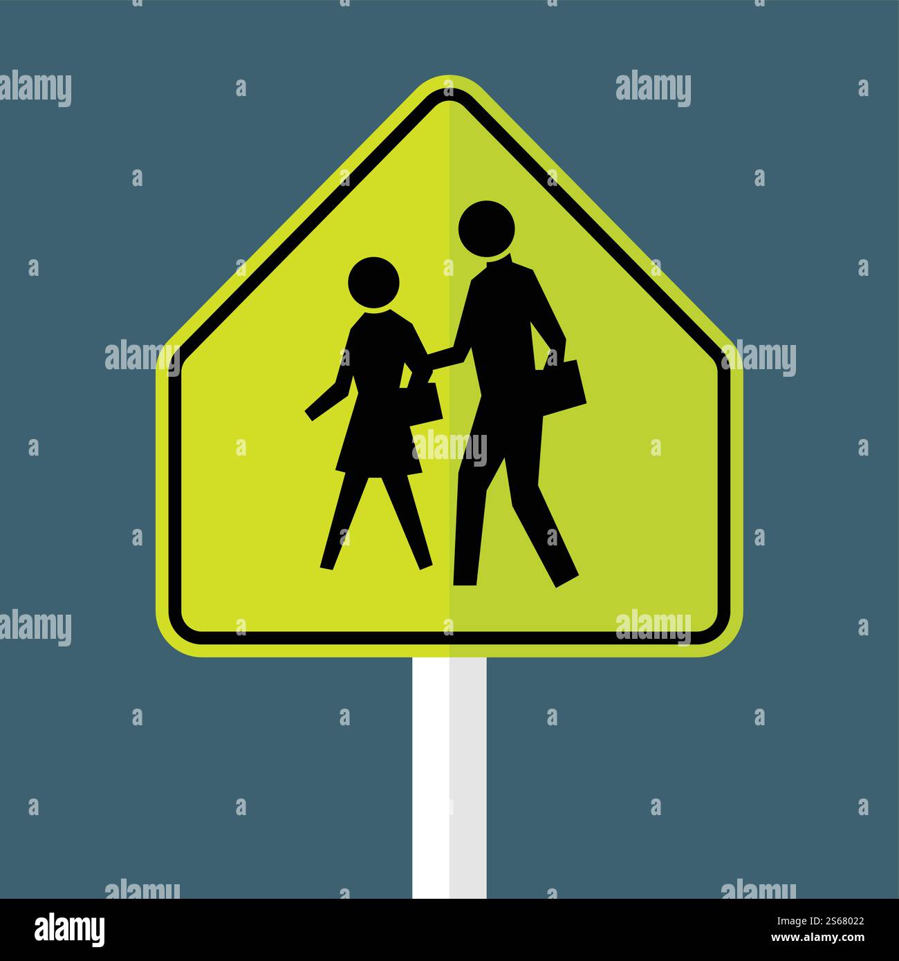 School Zone Sign on white background,vector illustration Stock Vector ...