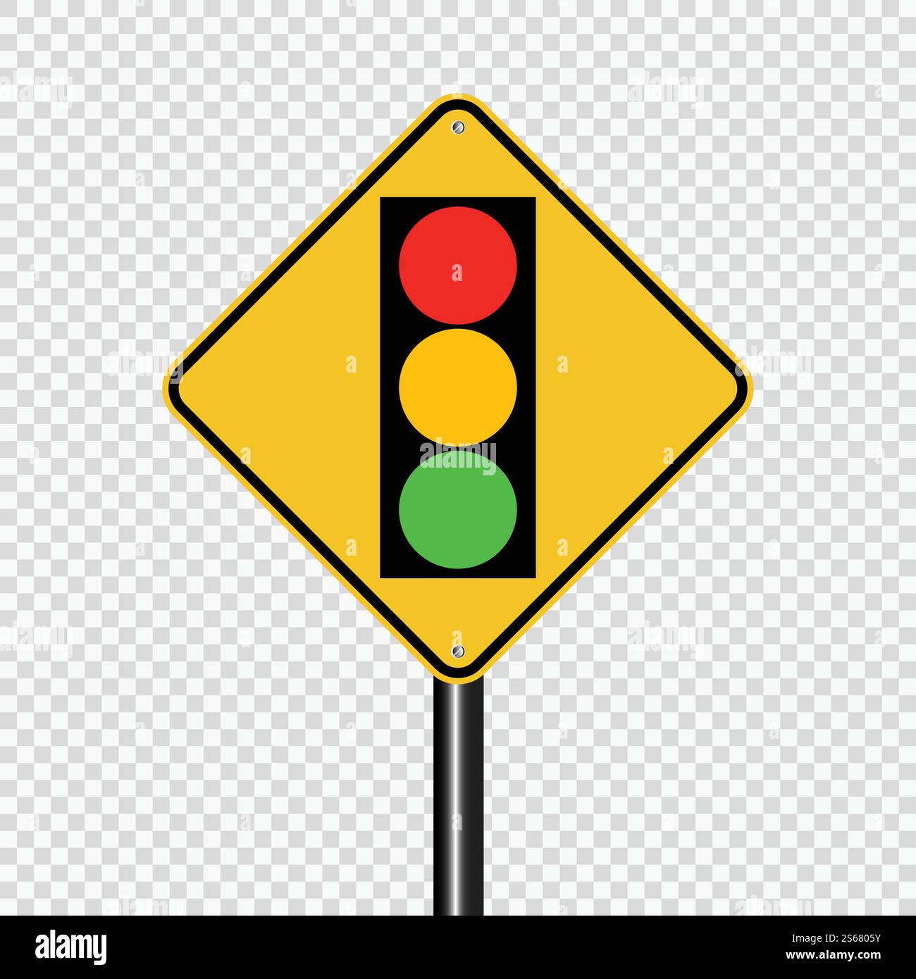 signal traffic light green yellow red sign on transparent background ...