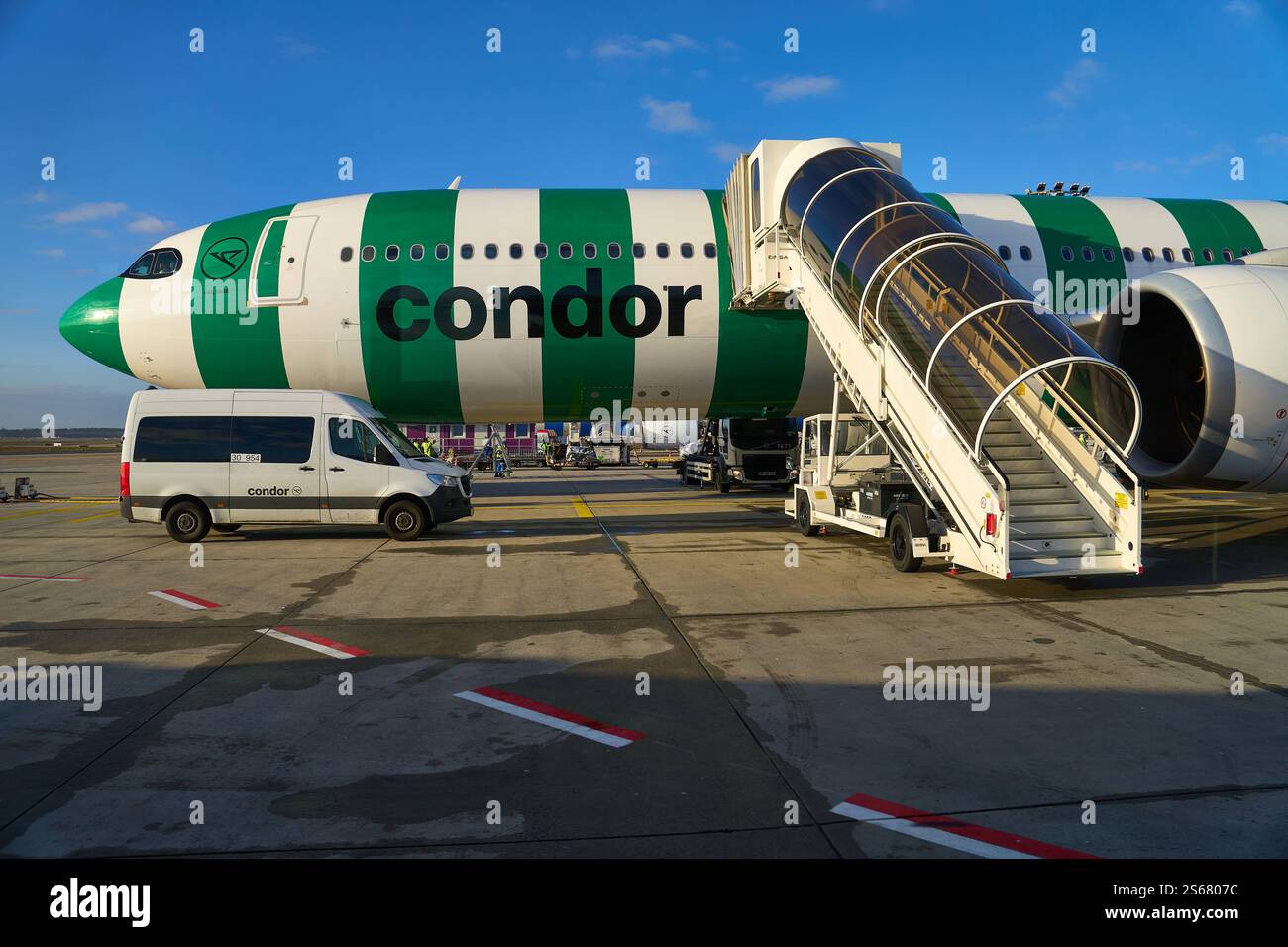 Frankfurt am Main, Hesse, Germany - January 12, 2025: An Airbus A330neo of the airline Condor at ...