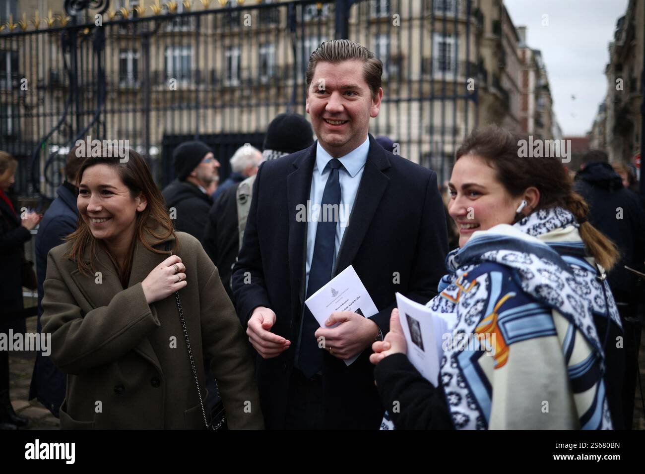 Eddy Casterman during a memorial service for French far-right figure ...