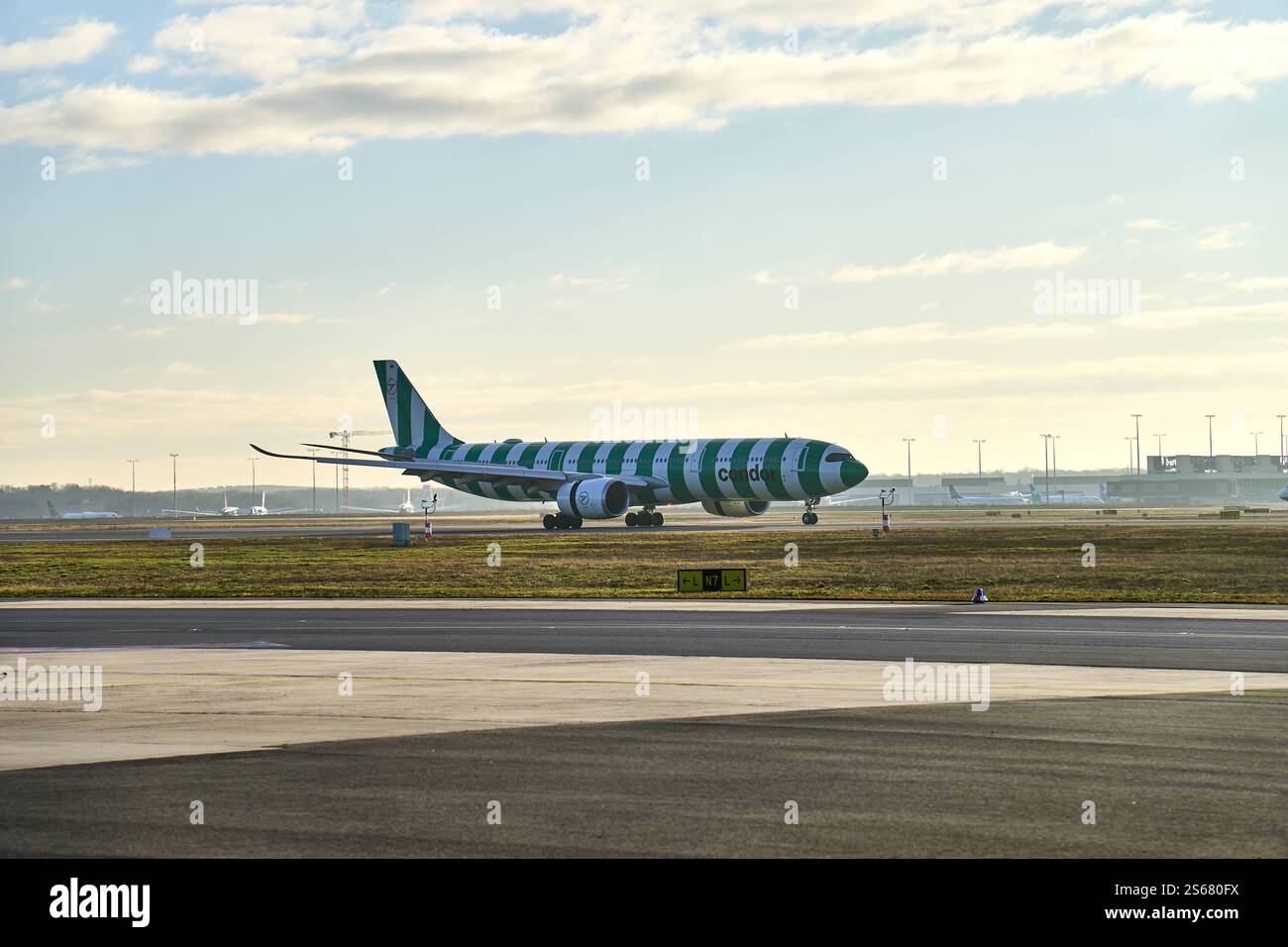 Frankfurt am Main, Hesse, Germany - January 12, 2025: A Condor Airbus ...