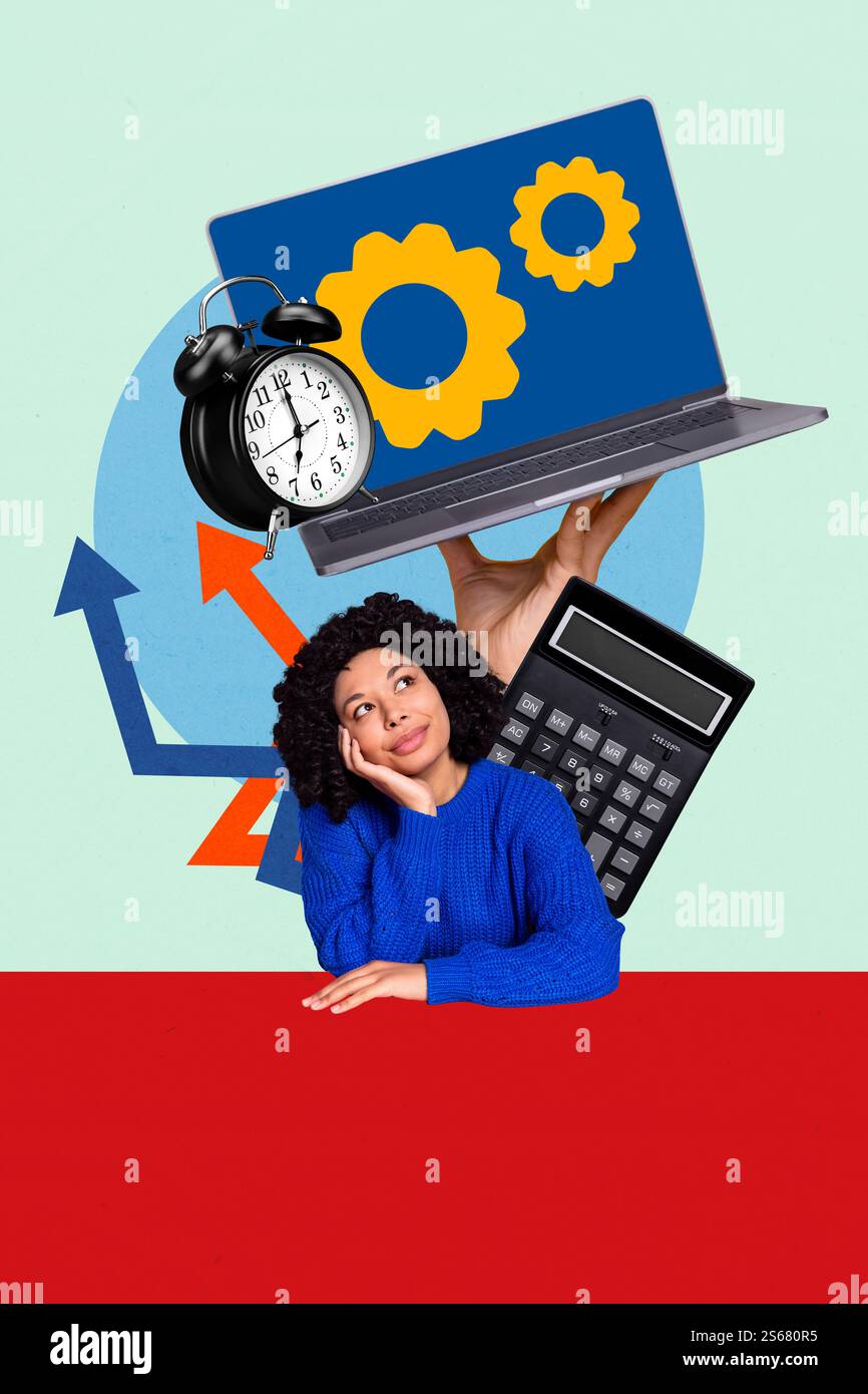 Template sketch image composite artwork collage of business hr ...