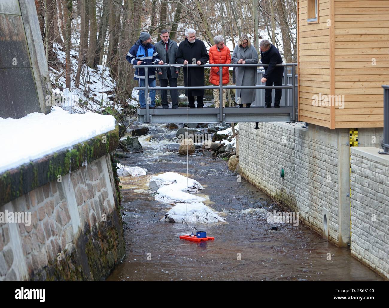 16 January 2025, Saxony-Anhalt, Wernigerode: Employees of the State ...