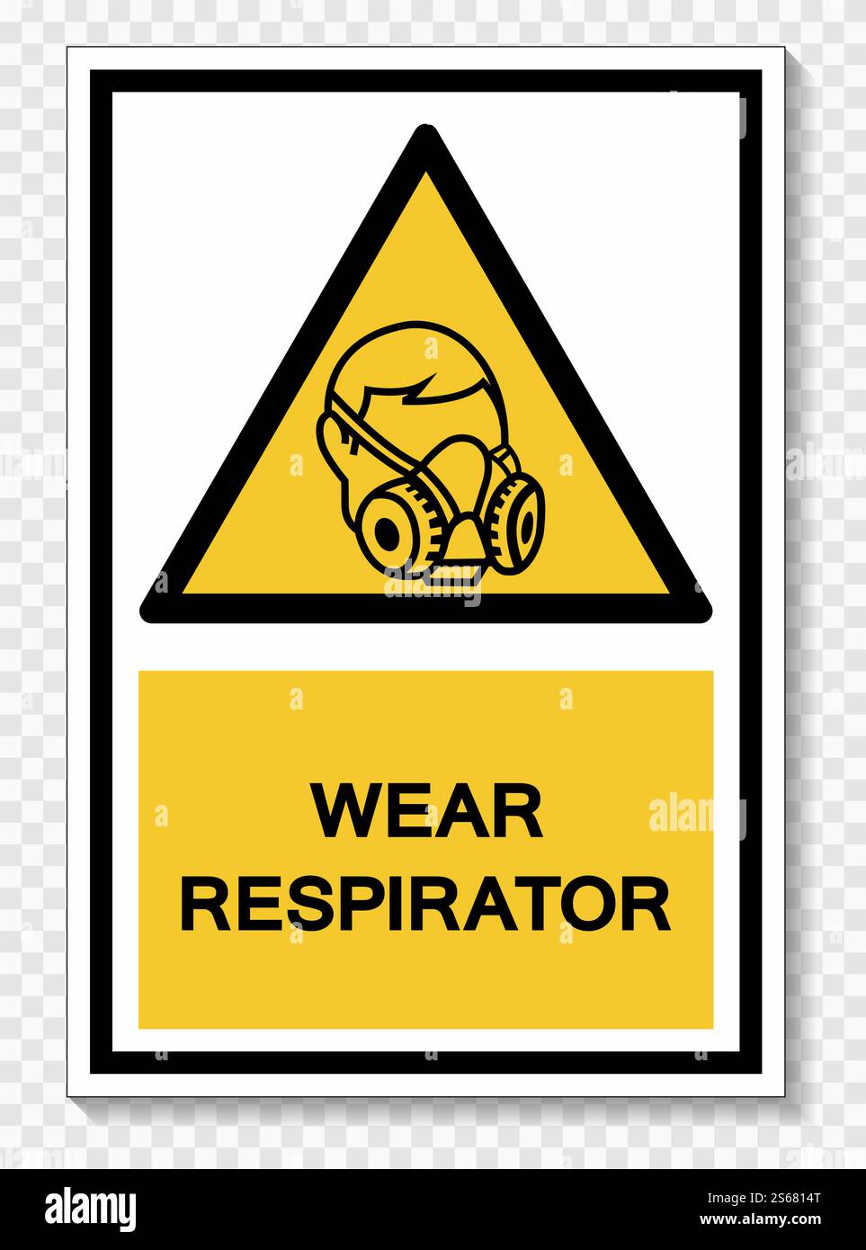 Symbol Wear Respirator sign Isolate On White Background,Vector ...
