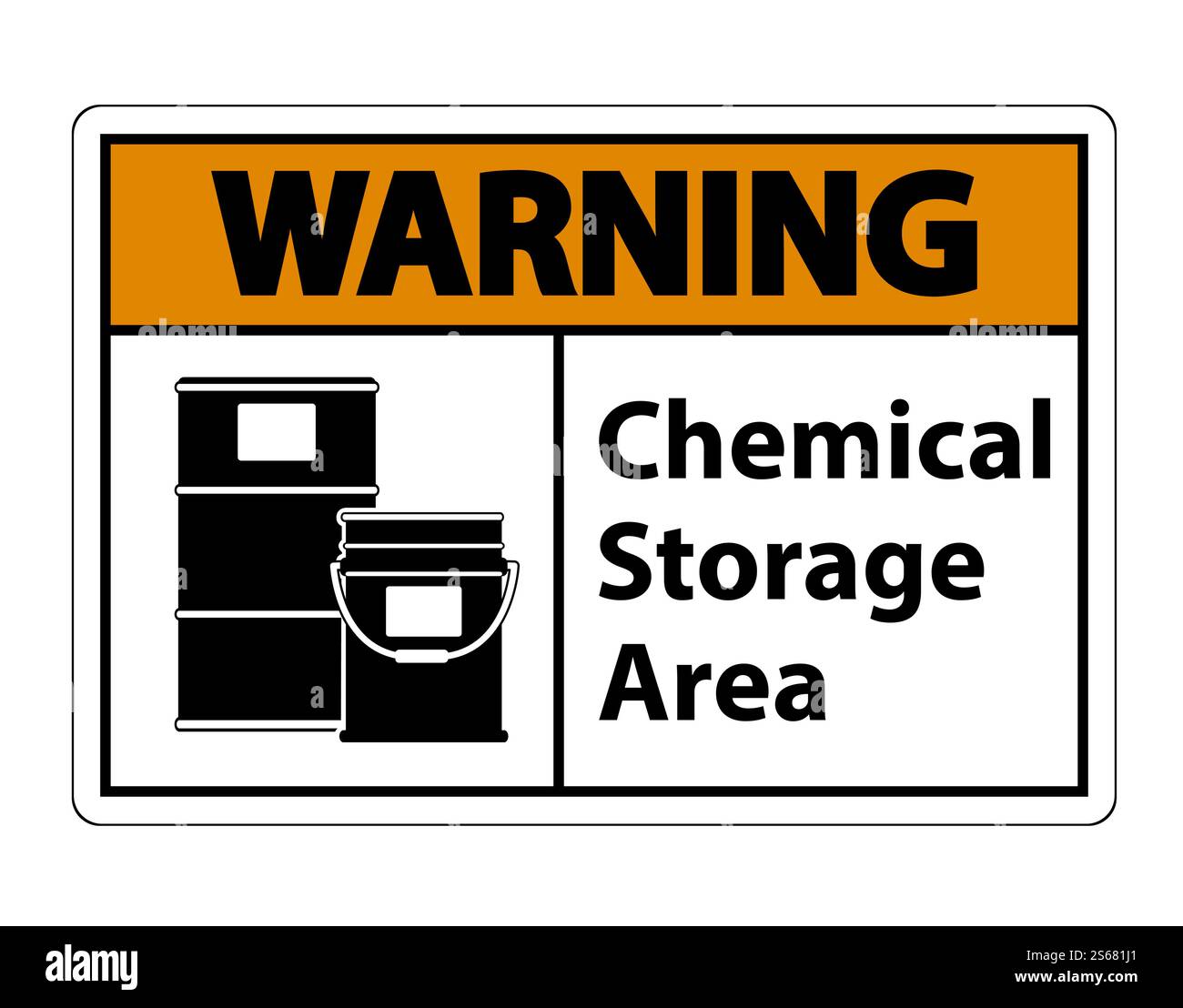 Warning Chemical Storage Symbol Sign Isolate on transparent Background ...