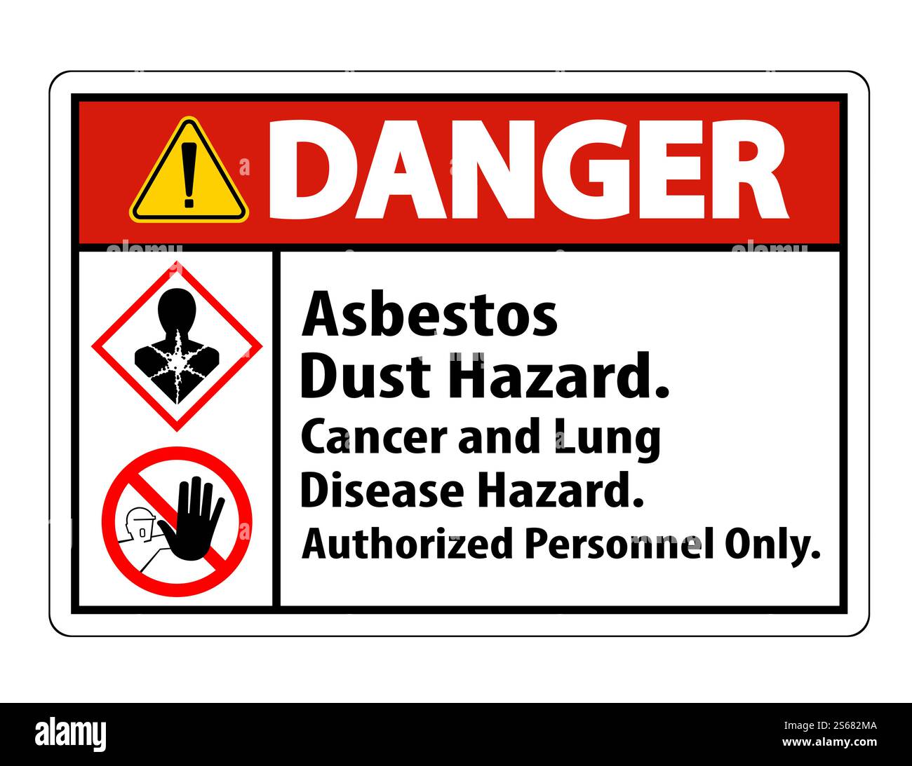 Danger Label Disease Hazard, Authorized Personnel Only Isolate on ...