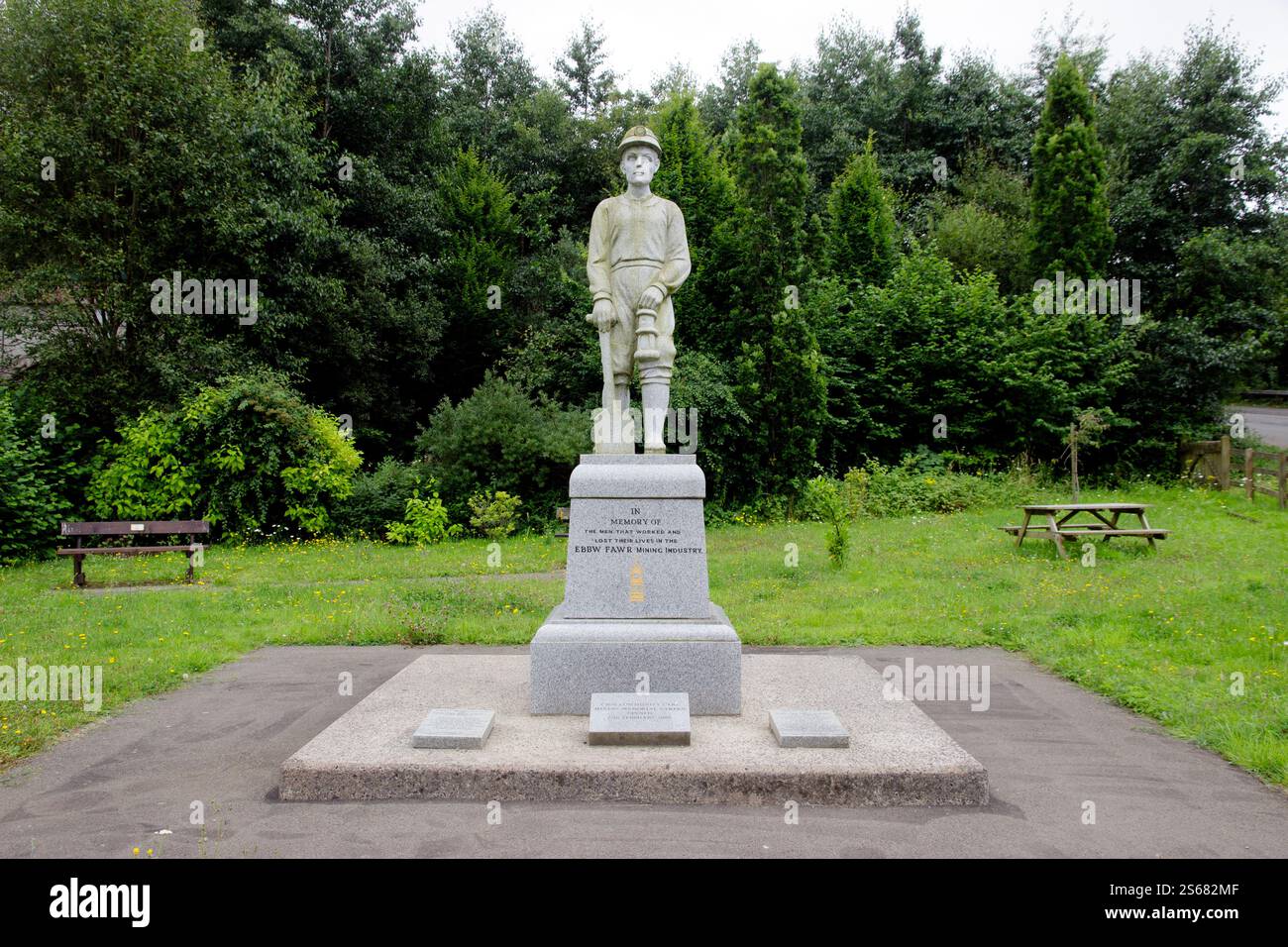 Cwm miners memorial, commemorating miners lost in the 1927 Marine Colliery mining explosion, in ...