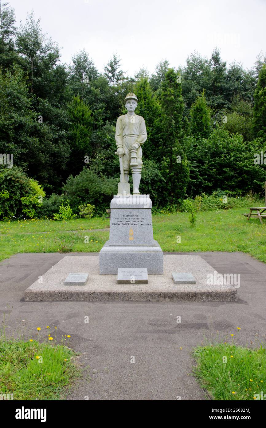 Cwm miners memorial, commemorating miners lost in the 1927 Marine Colliery mining explosion, in ...