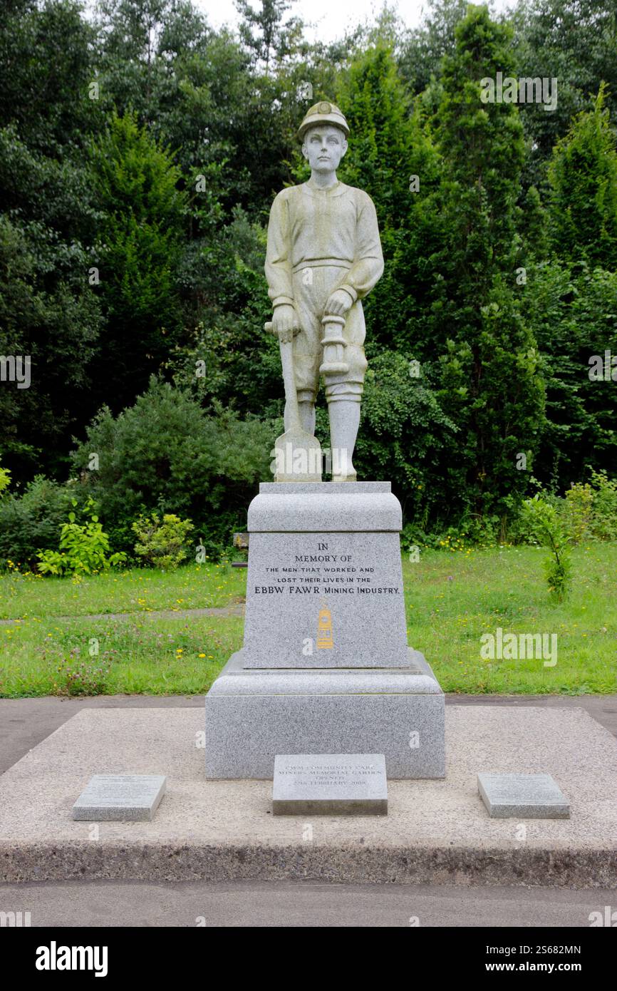 Cwm miners memorial, commemorating miners lost in the 1927 Marine Colliery mining explosion, in ...