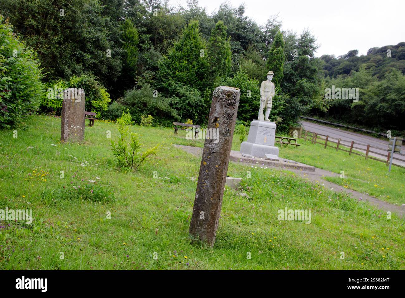 Cwm miners memorial, commemorating miners lost in the 1927 Marine Colliery mining explosion, in ...