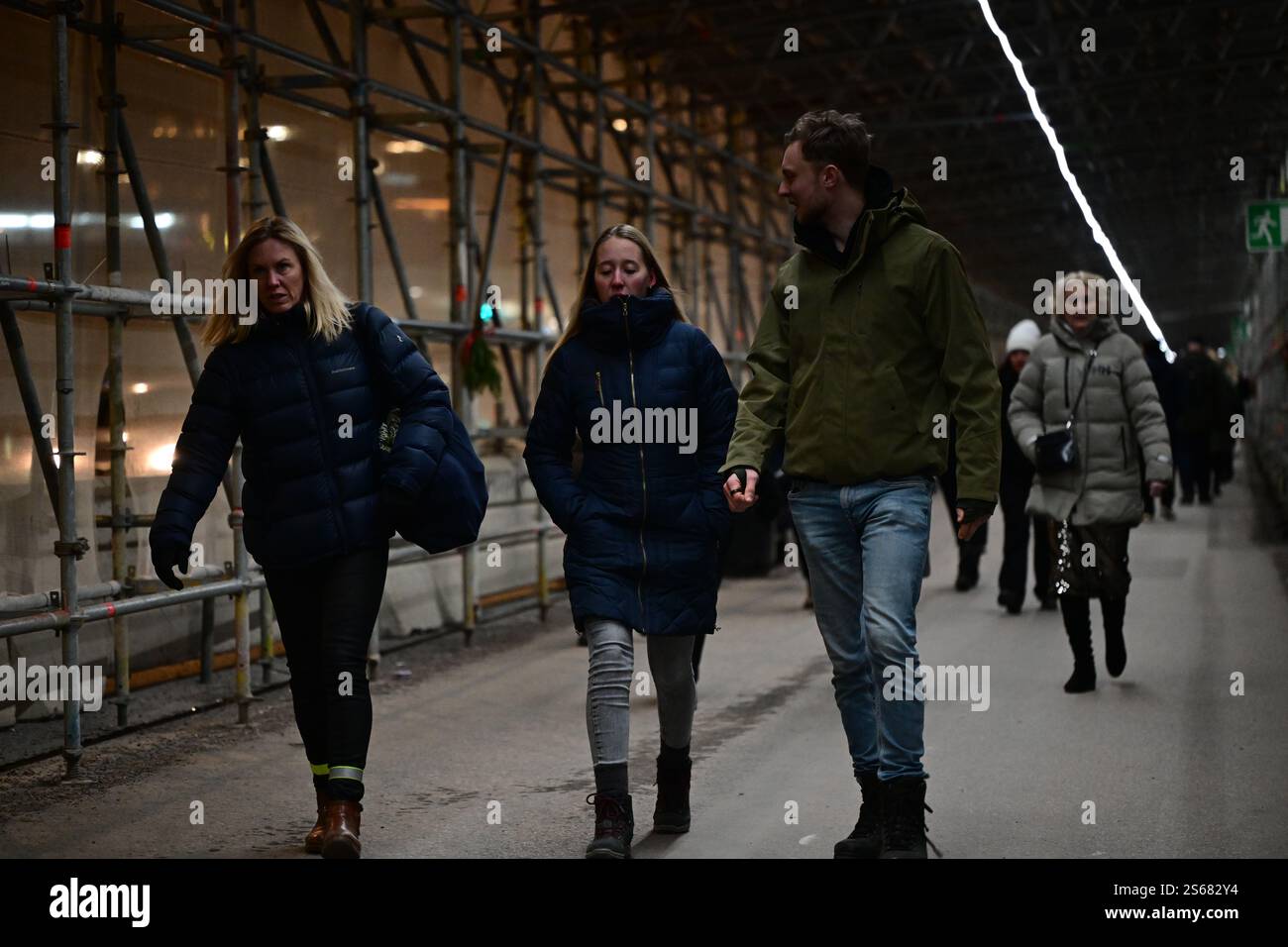 Stockholm, Uppland, Sweden. December 31 2024. People on the street ...