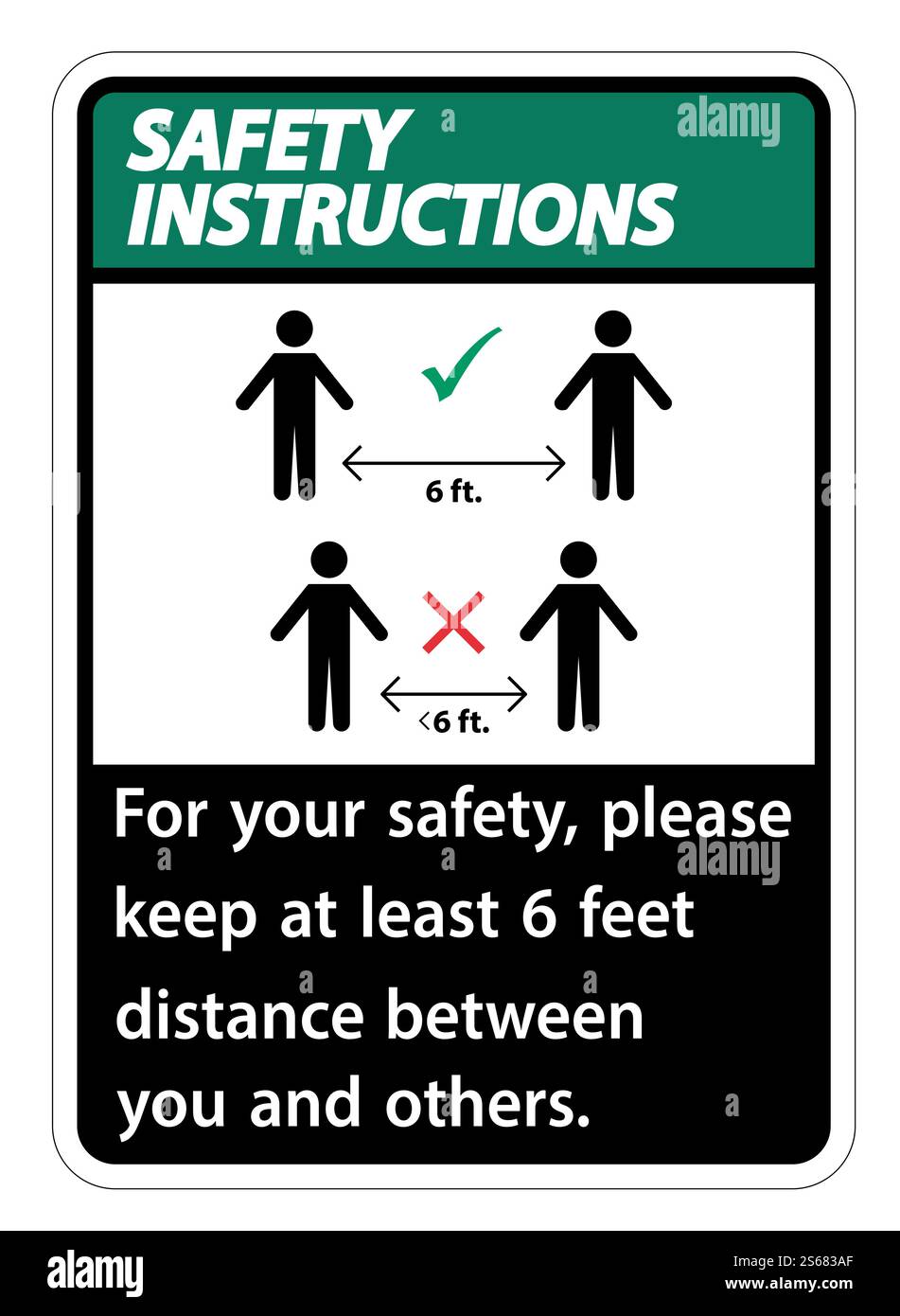 Safety Instructions Keep 6 Feet Distance,For your safety,please keep at ...