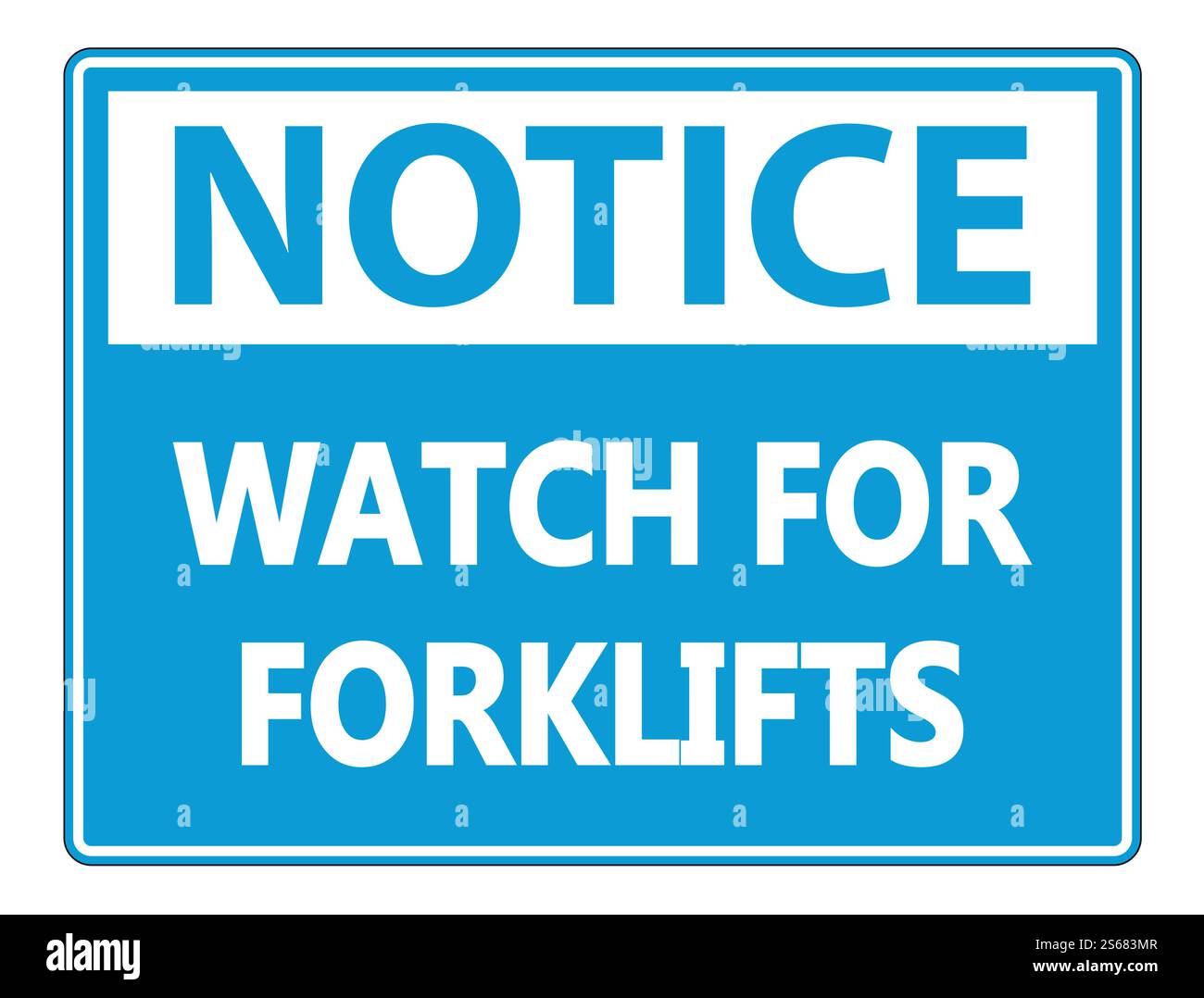 Notice Watch for Forklifts Sign on white background,vector illustration ...