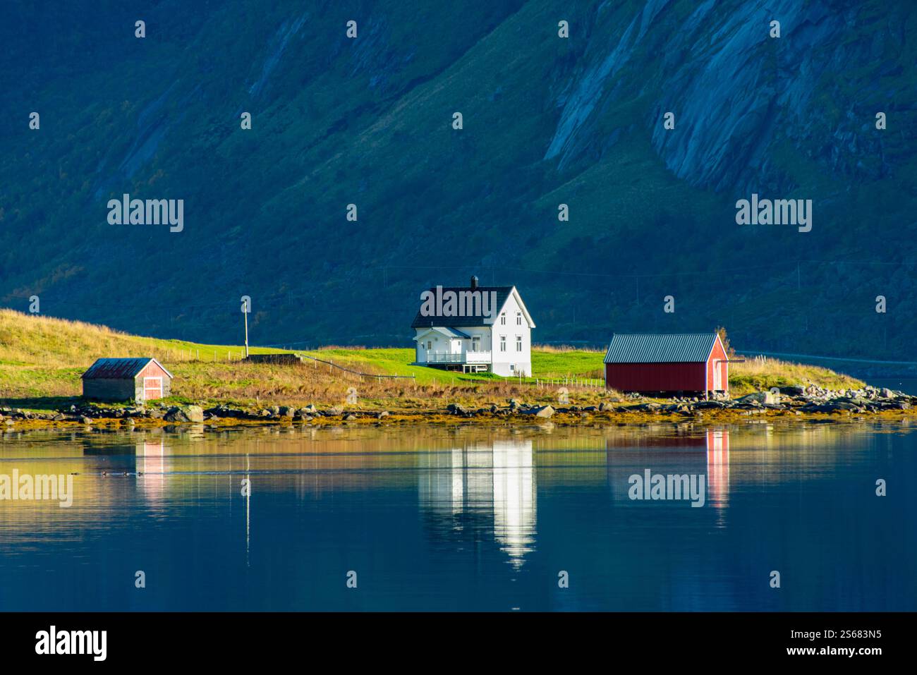 Flakstad Bay in Lofoten - Norway Stock Photo - Alamy