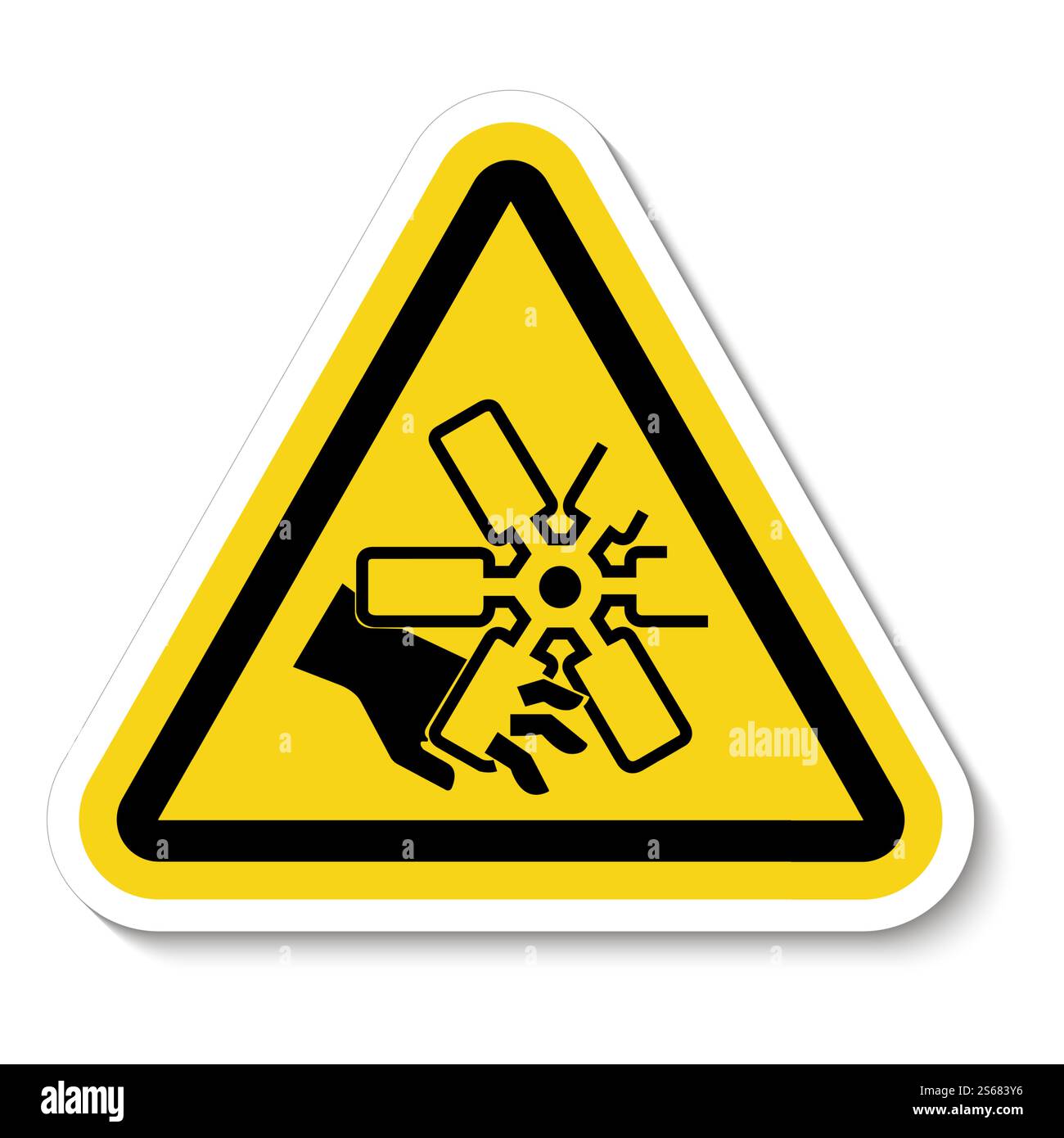Cutting of Fingers Or Hand Engine Fan Symbol Sign Isolate on White ...