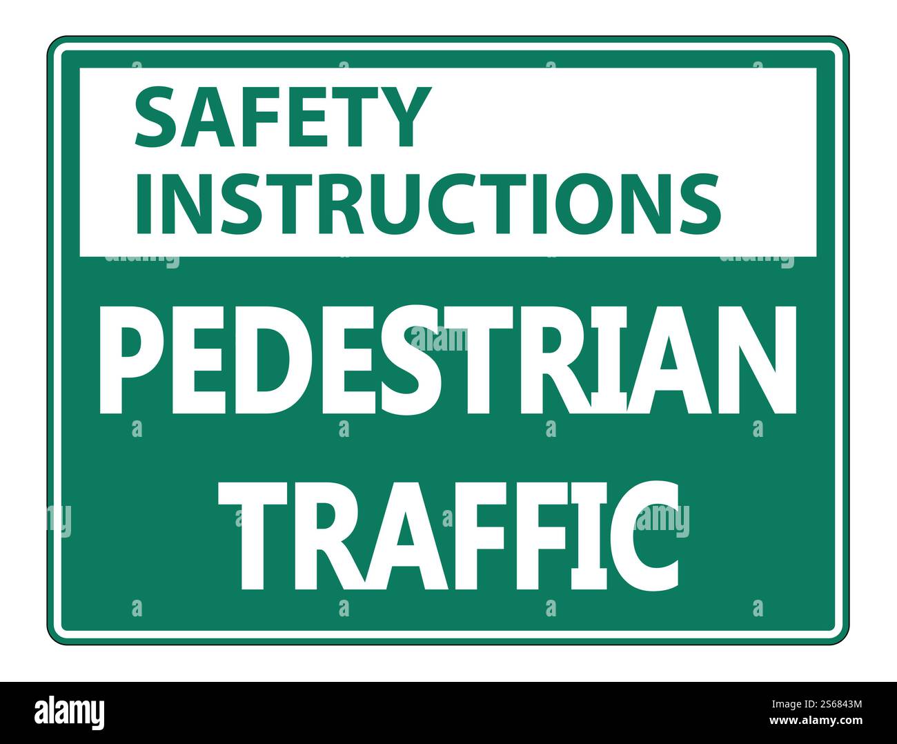 Safety instructions Pedestrian Traffic Sign on white background,vector ...