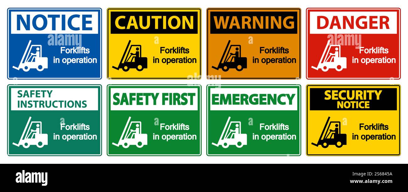 forklifts in operation Symbol Sign Isolate on transparent Background ...