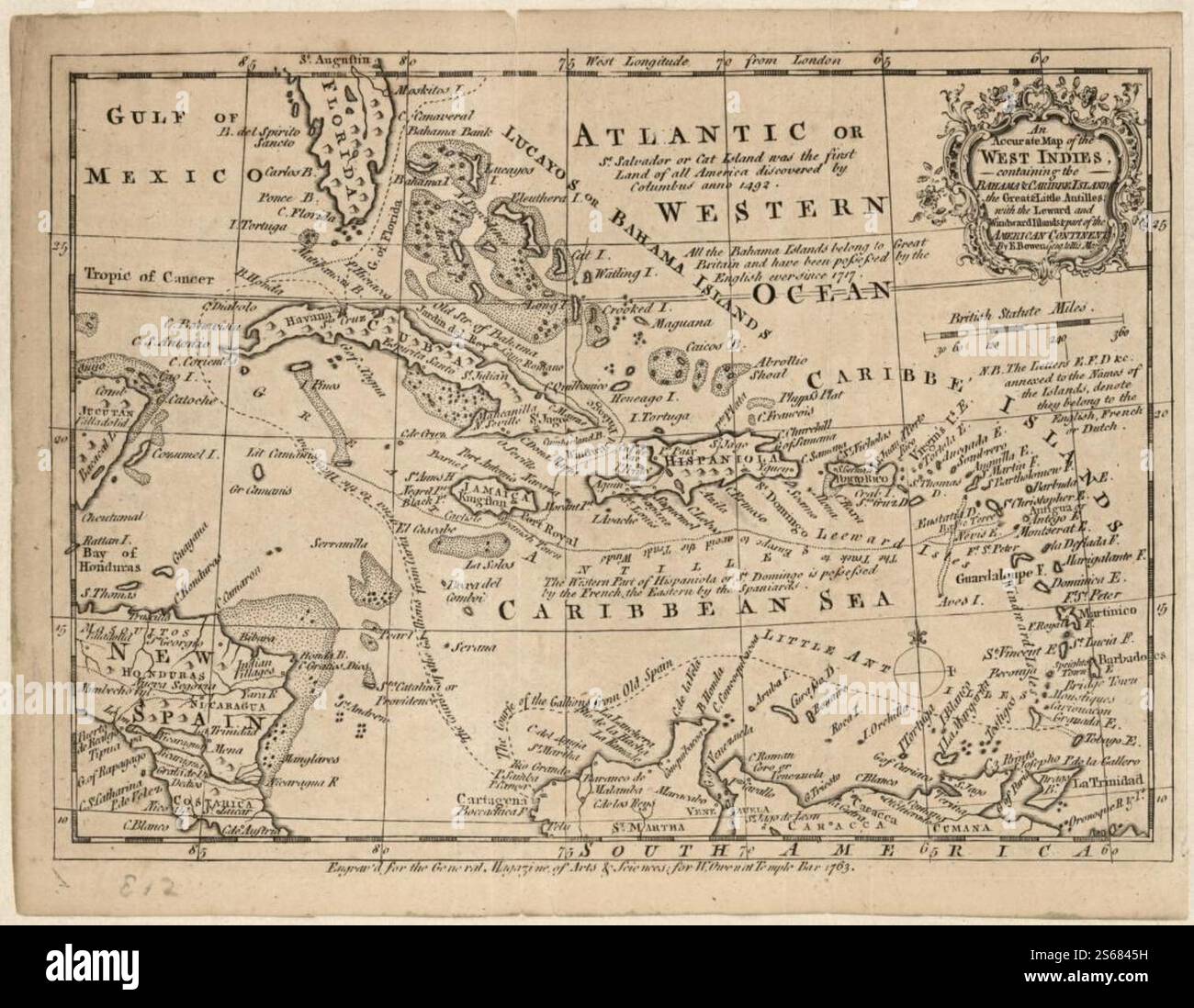An accurate map of the West Indies containing the Bahama & Caribbe ...