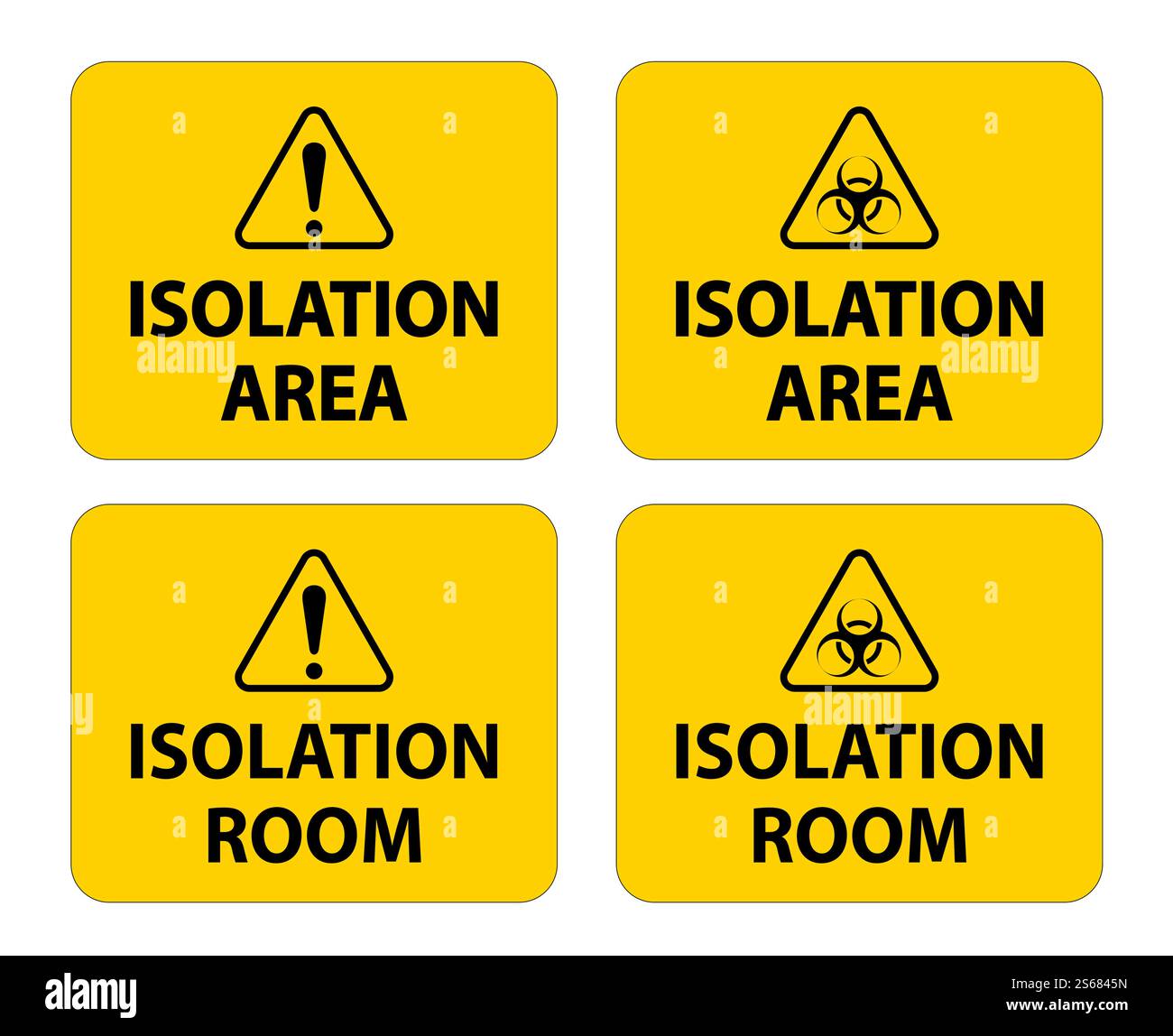 Biohazard Isolation area and room sign On White Background,Vector ...