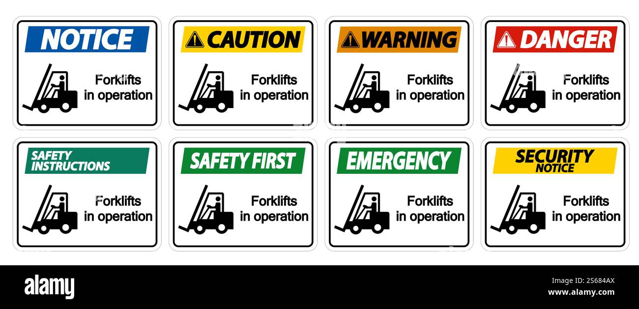 forklifts in operation Symbol Sign Isolate on transparent Background ...