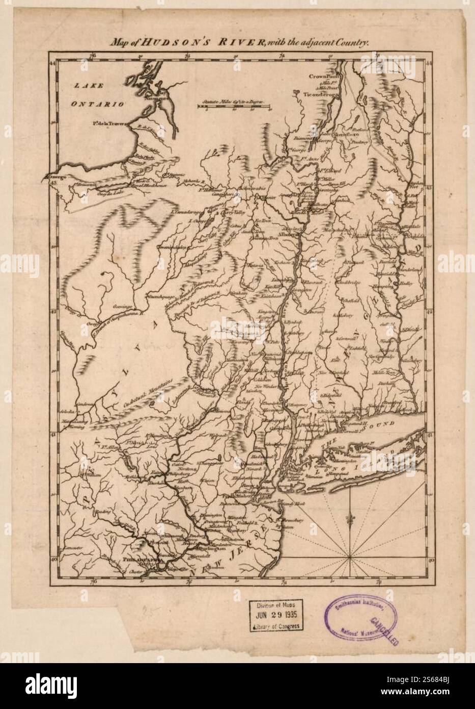 Map of Hudson's River, with the adjacent country. 1777 by Callender ...