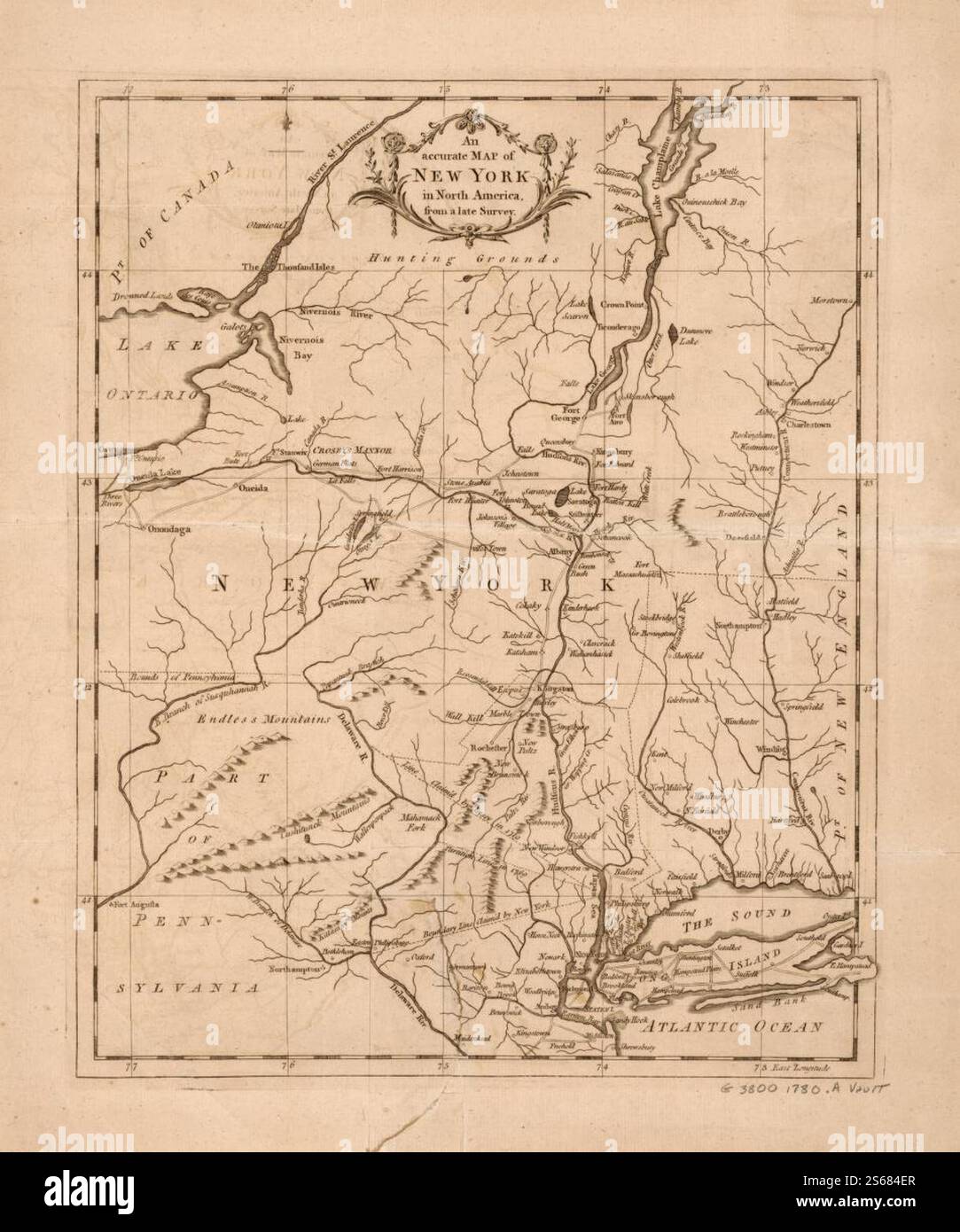 An accurate map of New York in North America from a late survey 1780 ...