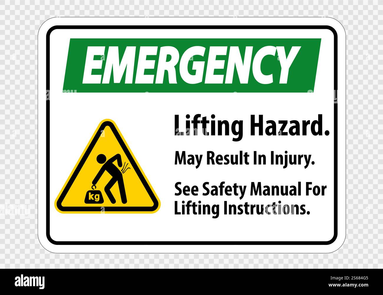 Lifting Hazard,May Result In Injury, See Safety Manual For Lifting ...