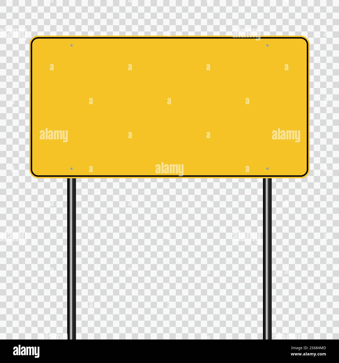 Sign road yellow on transparent background,vector illustration Stock ...