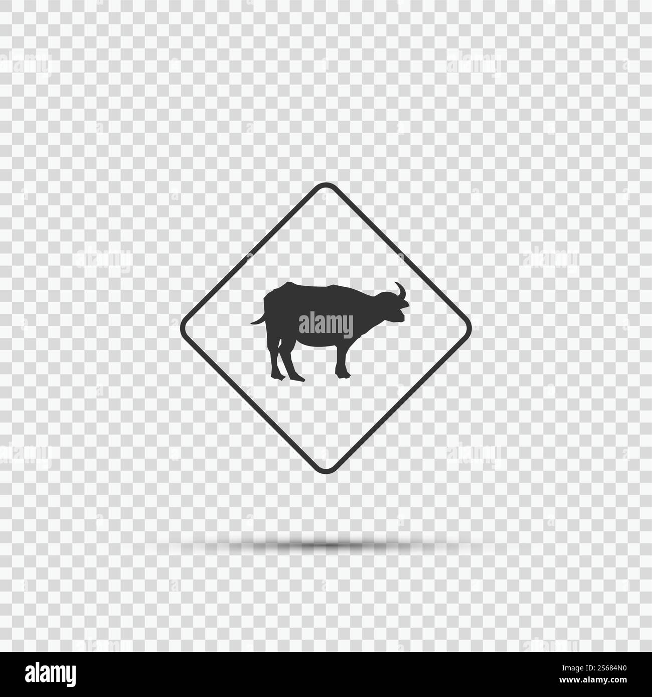 Animal crossing sign on transparent background,vector illustration ...