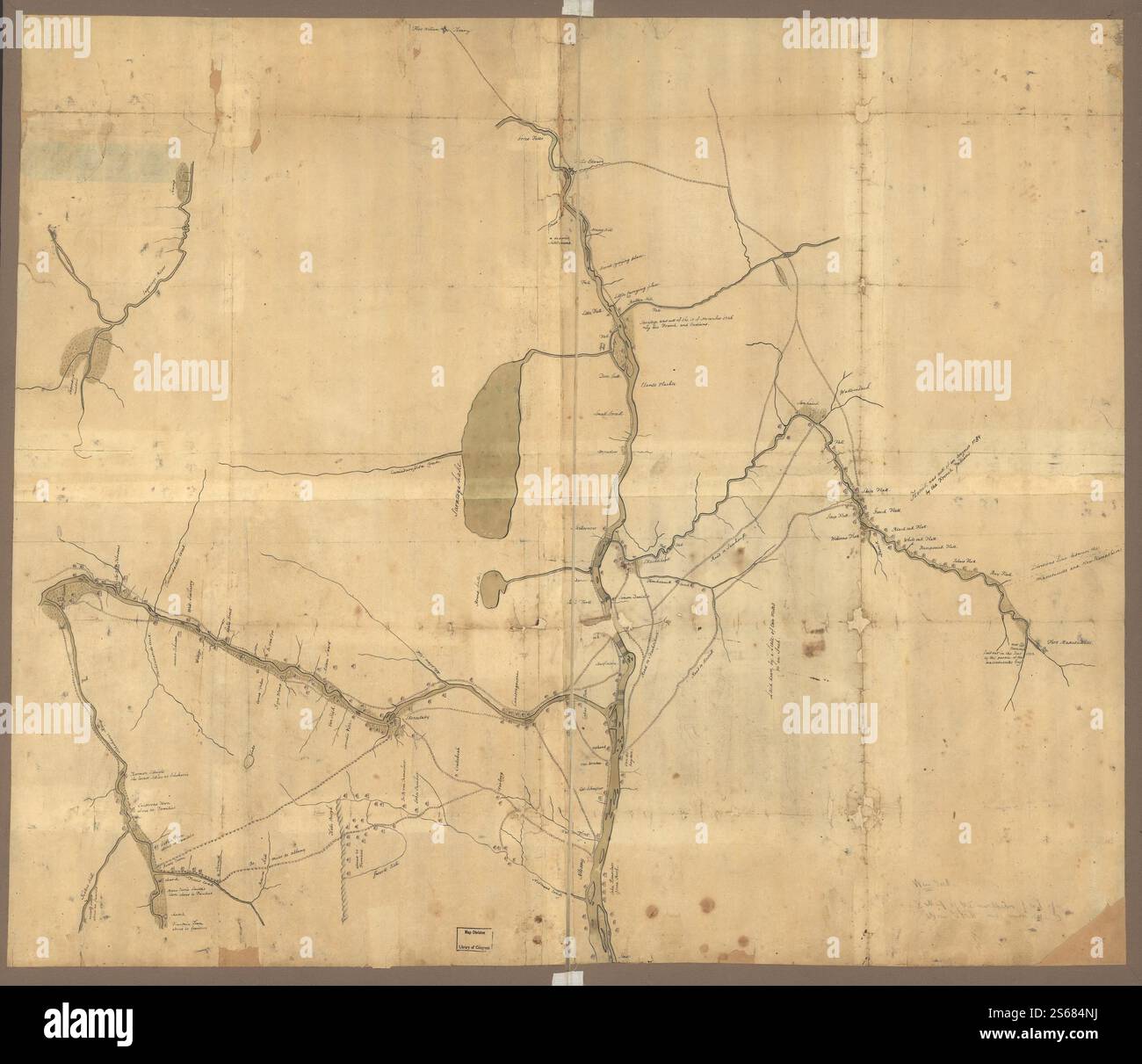 Map of the northern parts of New York. 1758 Stock Photo - Alamy