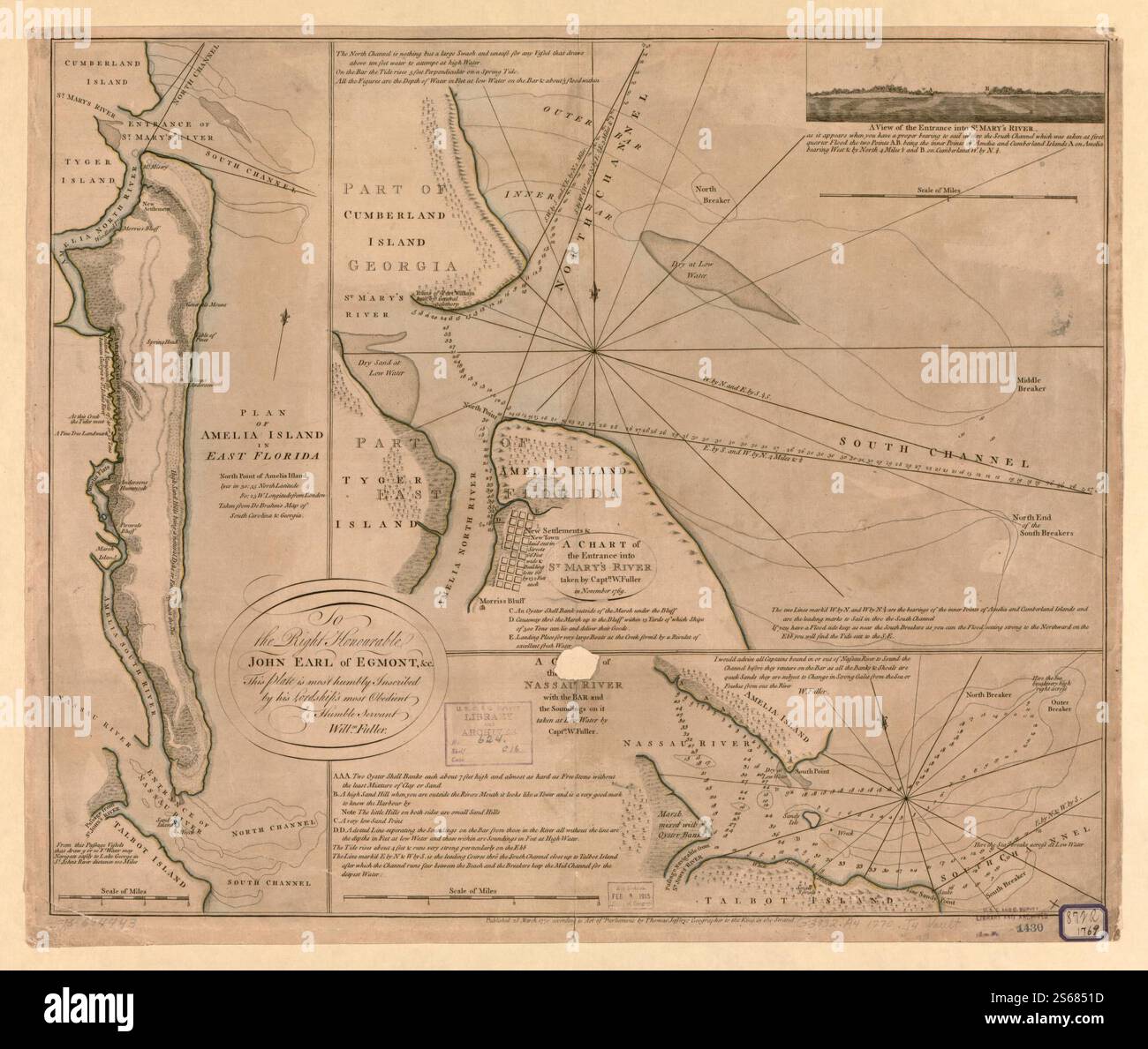 Plan of Amelia Island in East Florida, north point of Amelia Island ...