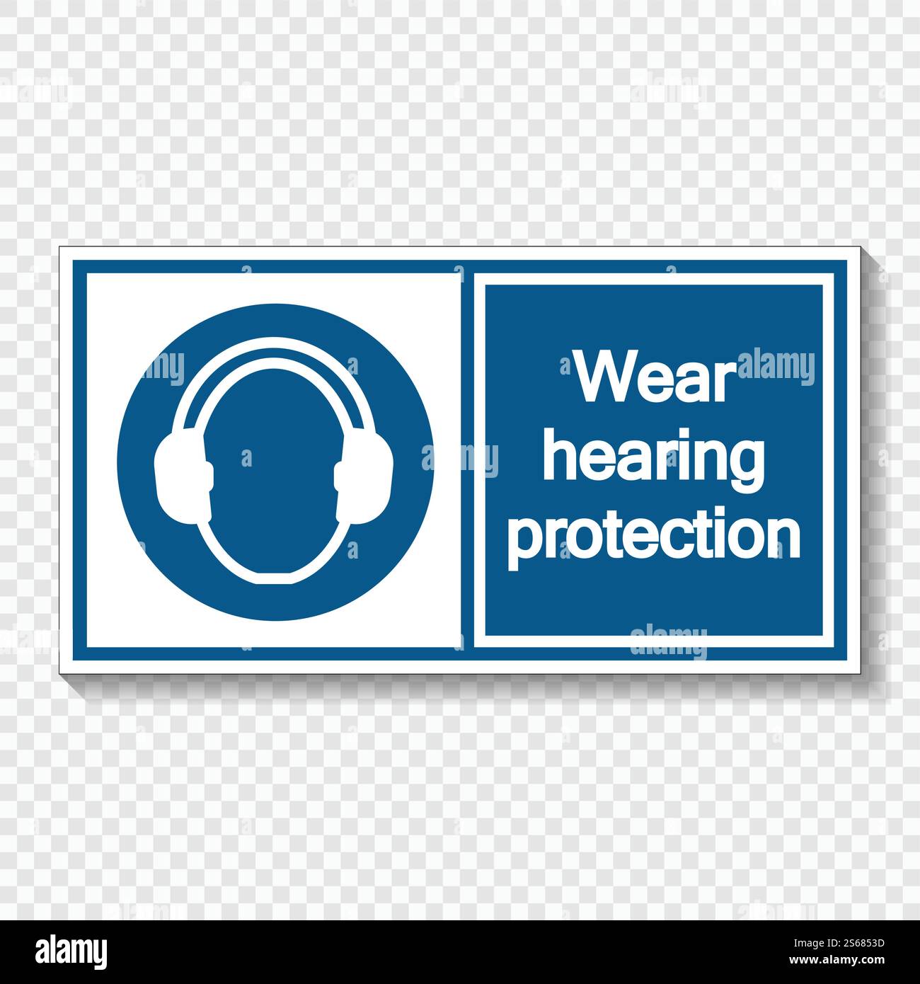 Symbol Wear hearing protection on transparent background,vector ...