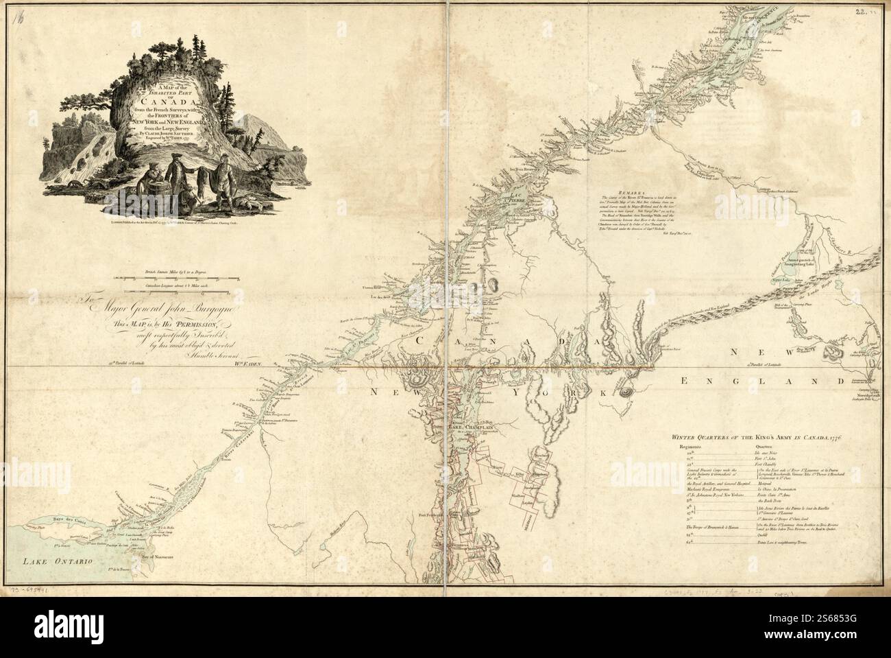 A map of the inhabited part of Canada from the French surveys, with the ...