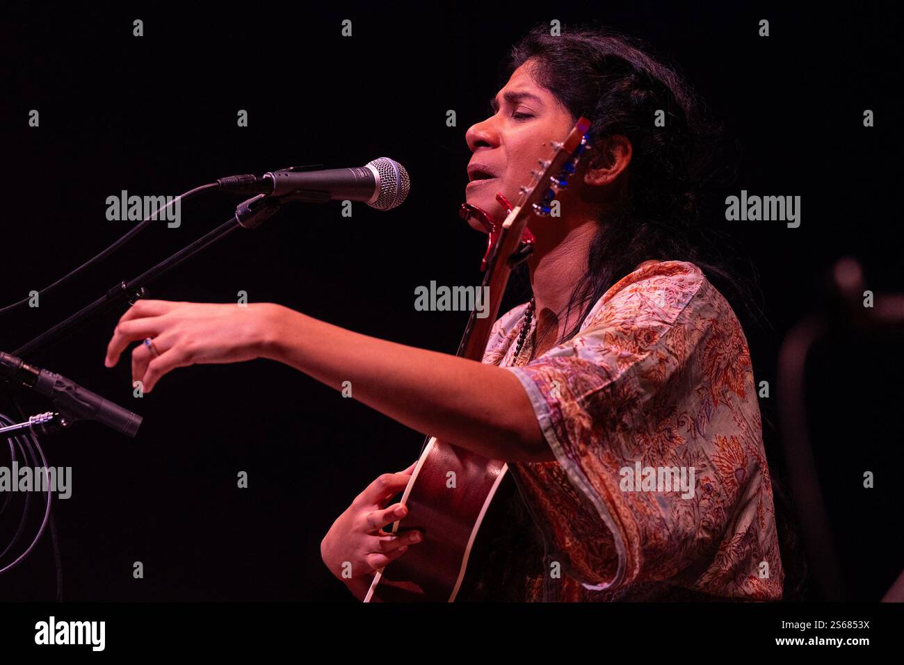 New York, United States. 15th Jan, 2025. Ganavya and band perform Take ...