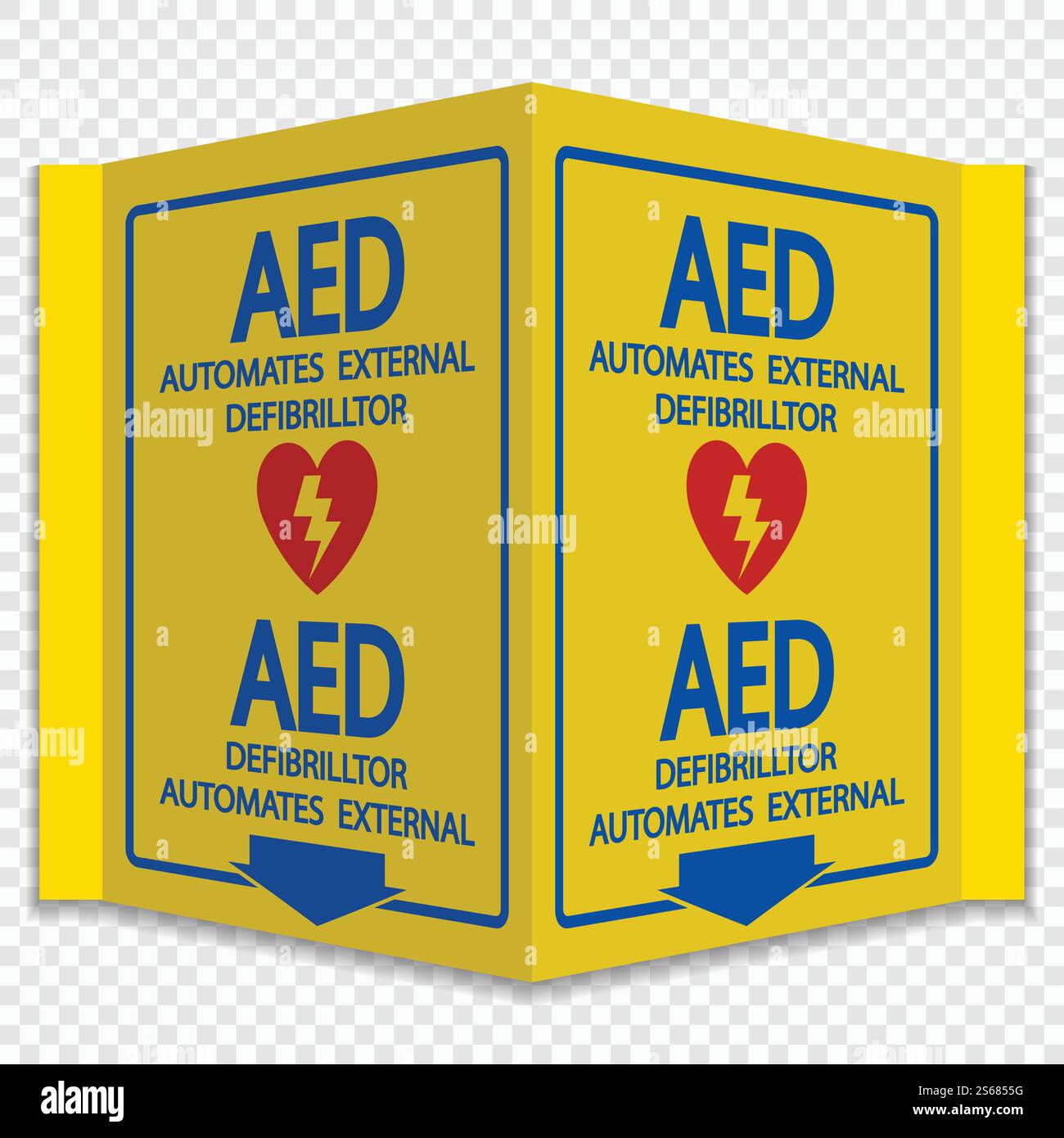 Symbol AED Sign label on transparent background,vector illustration ...