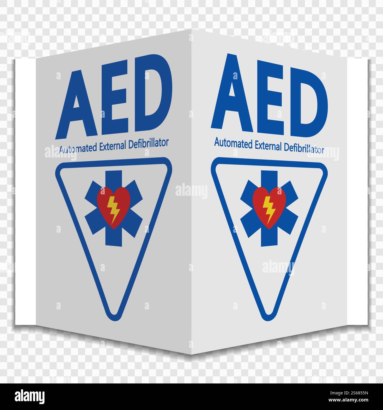 Symbol AED Sign label on transparent background,vector illustration ...