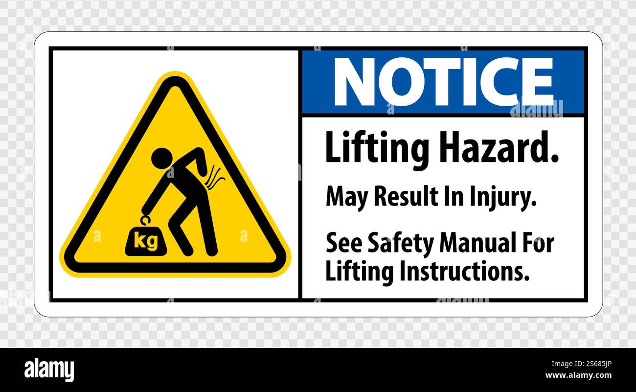 Lifting Hazard,May Result In Injury, See Safety Manual For Lifting ...