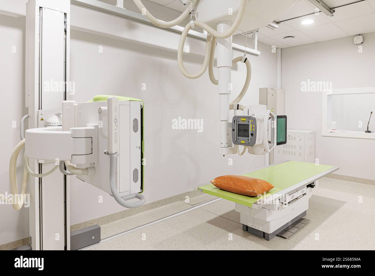 A modern digital radiography X-Ray system in a medical imaging room ...